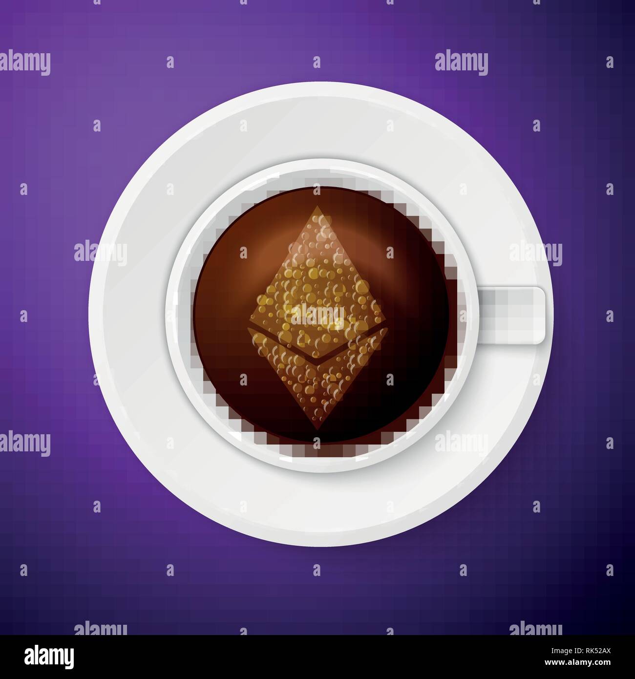 Virtual currency coffee Stock Vector Images - Alamy