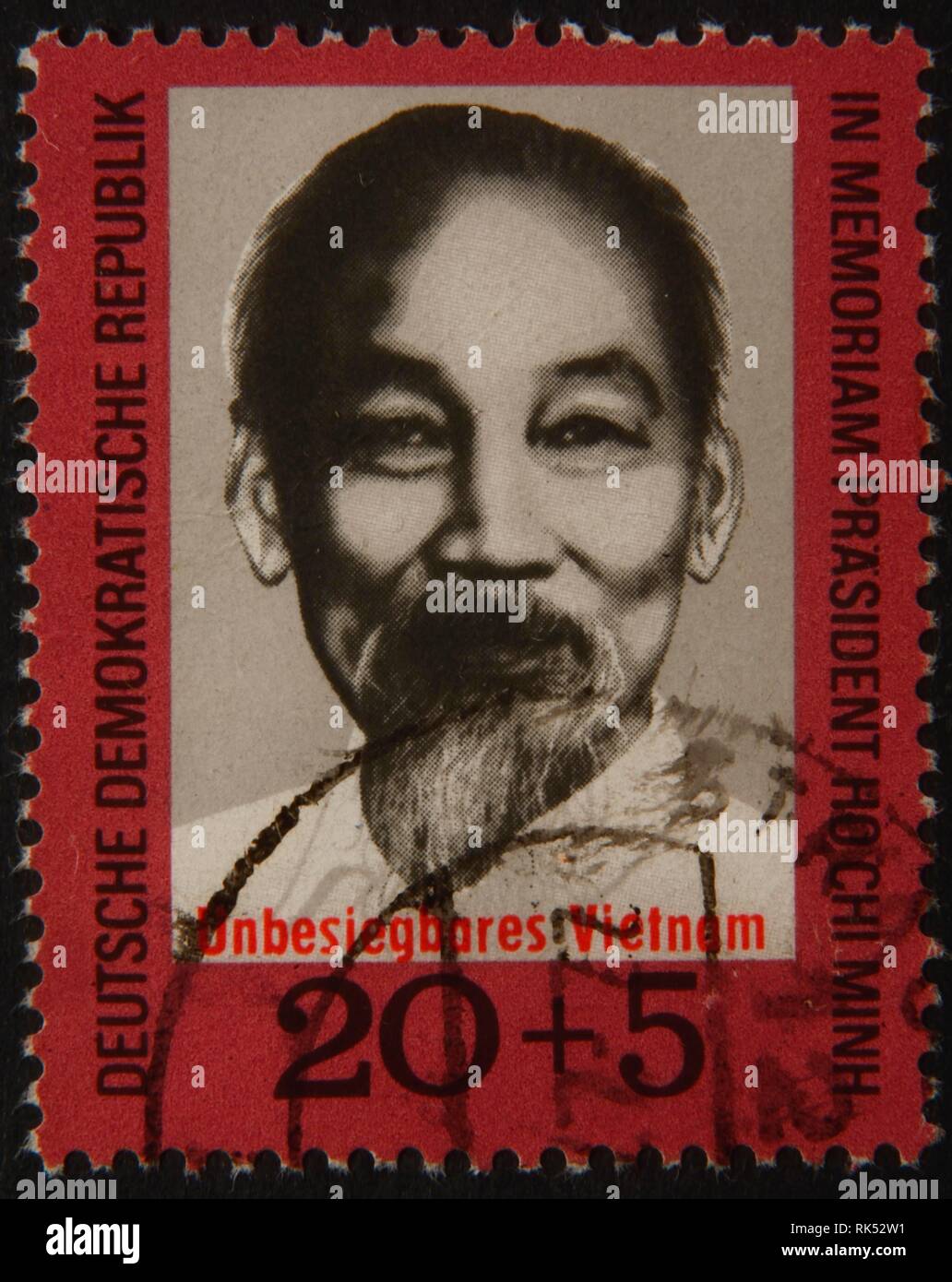 Ho Chi Minh, a Vietnamese Communist revolution leader, portrait on a ...