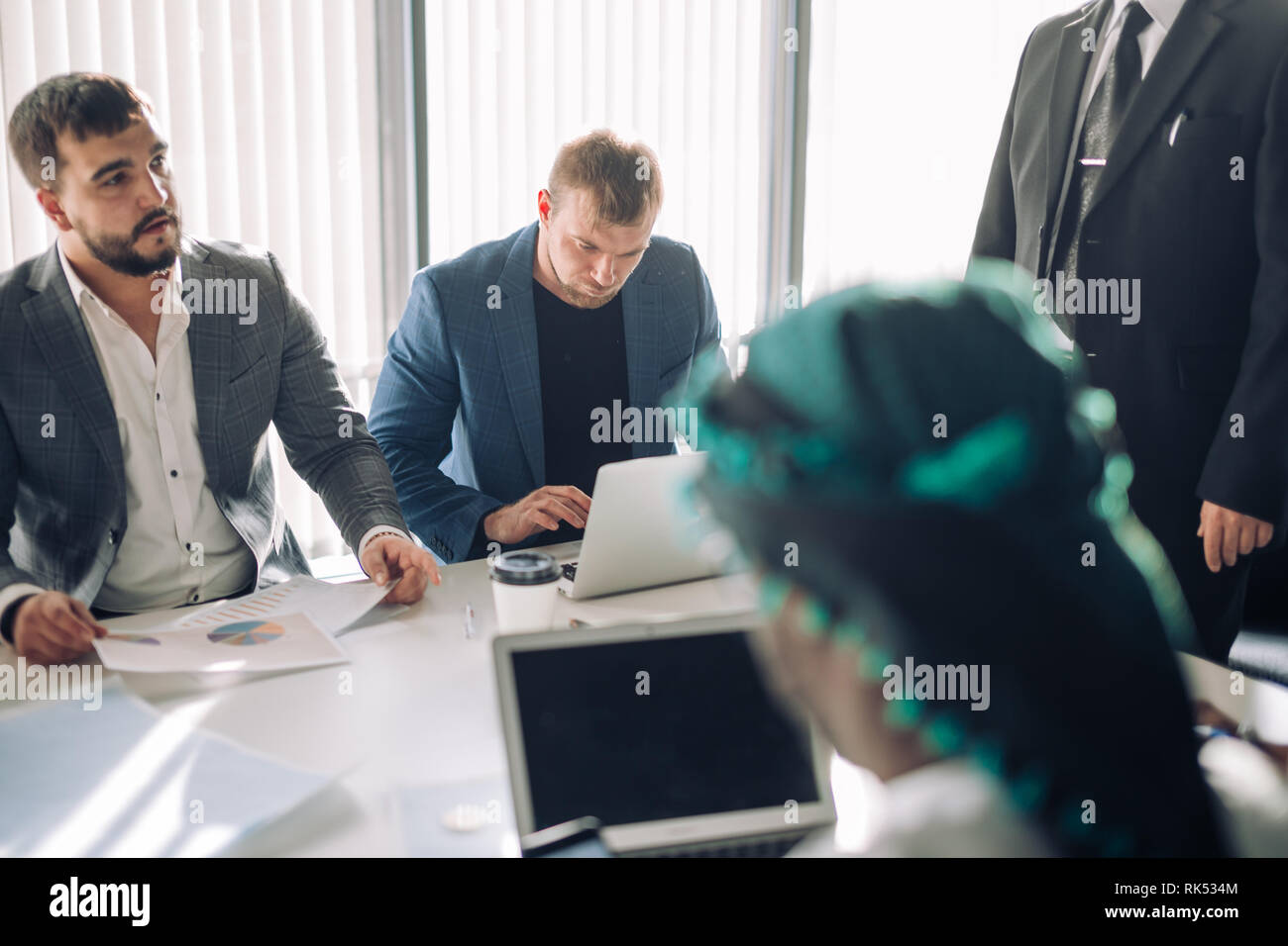 Collaborative process of multicultural professional financial or ...