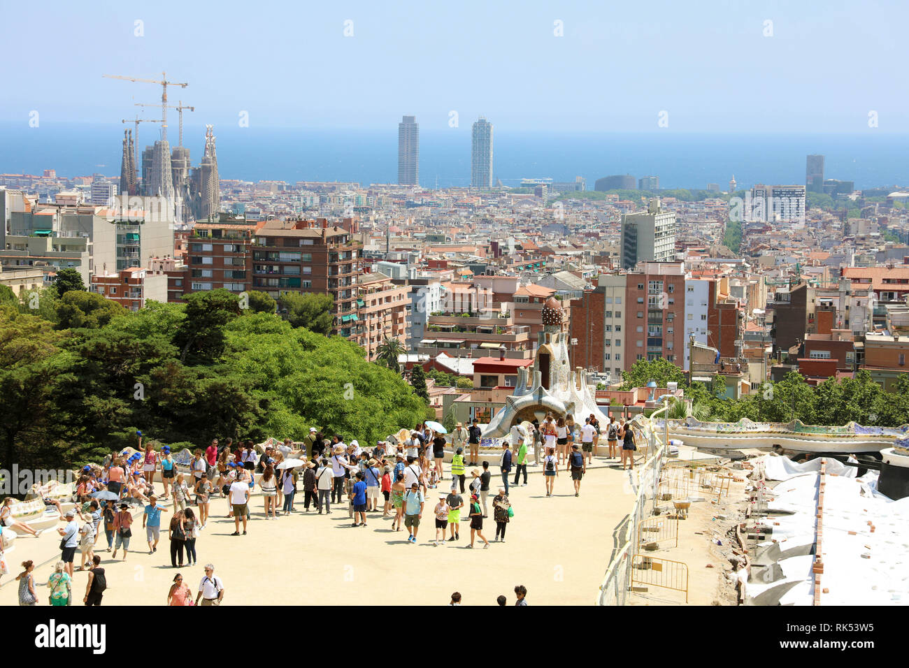 Barcelona city view from the high point hi-res stock photography and ...