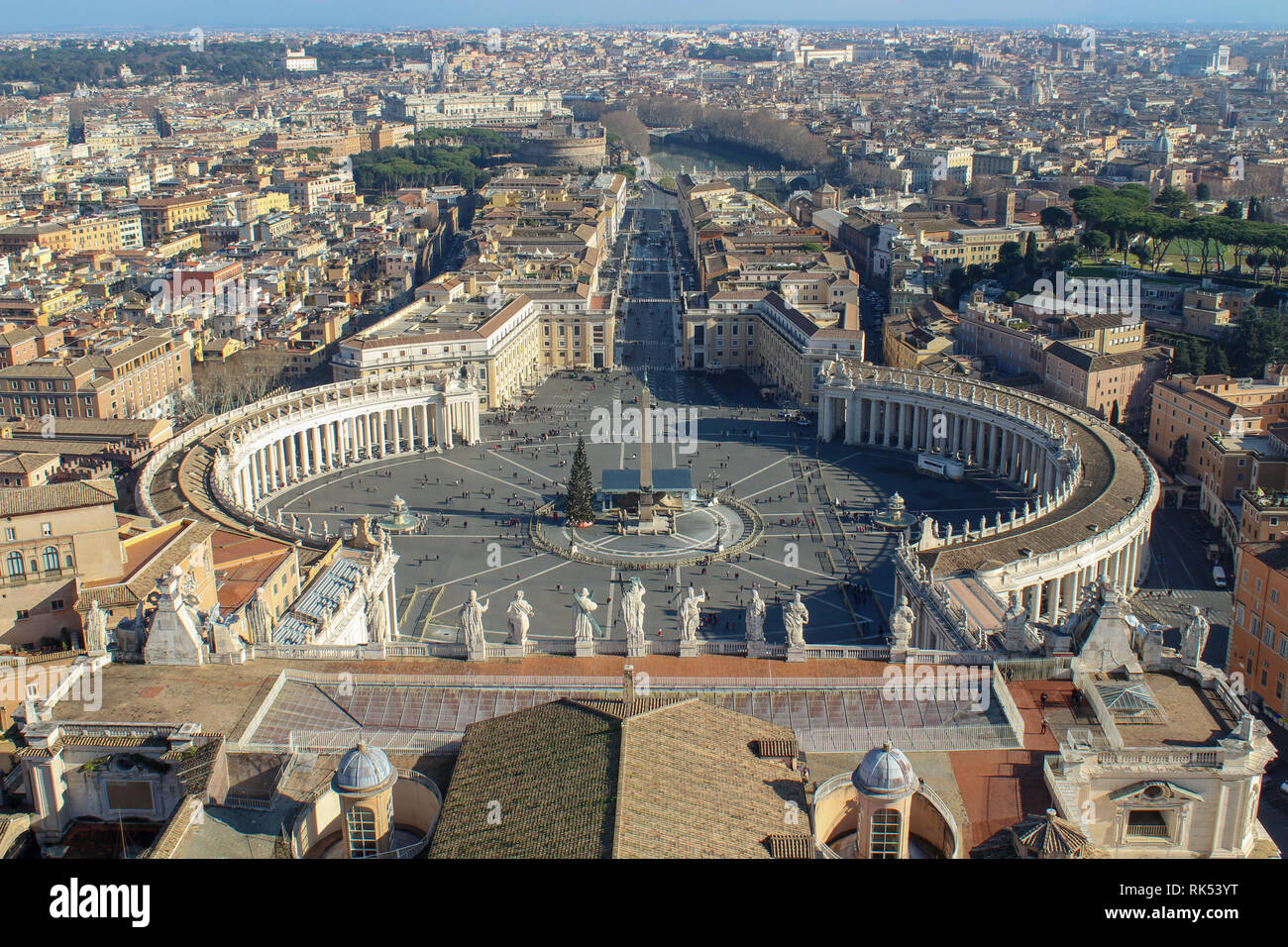 The view from the dome of St Peter's Basilica in Vatican, Rome Stock ...