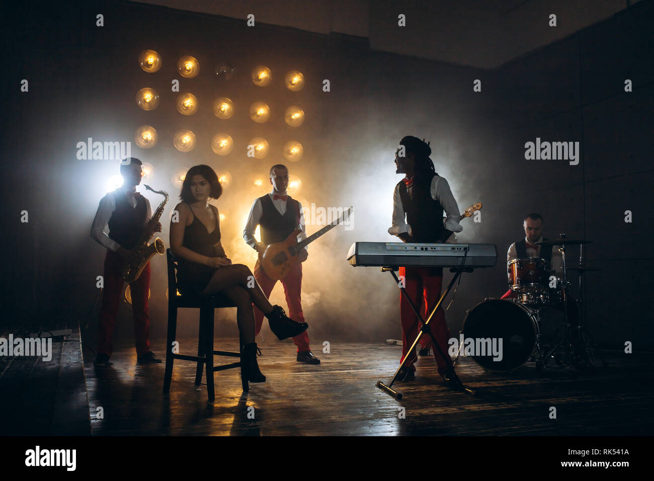 Female keyboard player performing hi-res stock photography and images ...