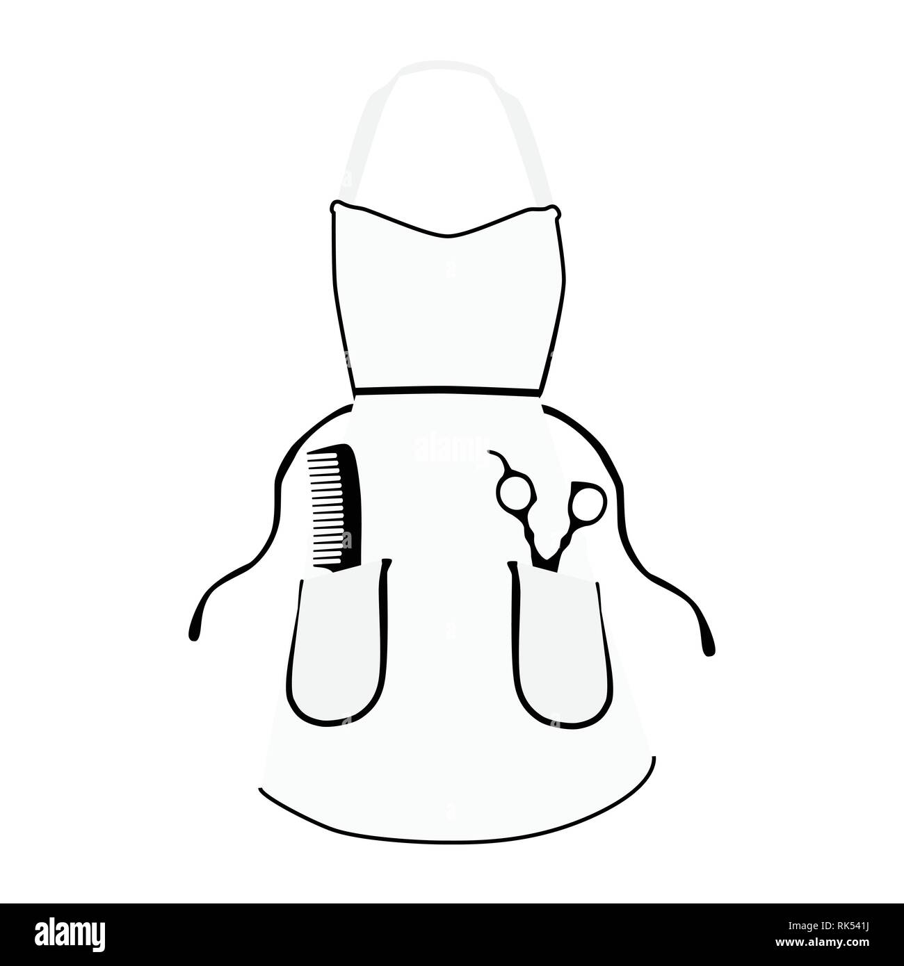 Black stylist apron Stock Vector Images - Alamy