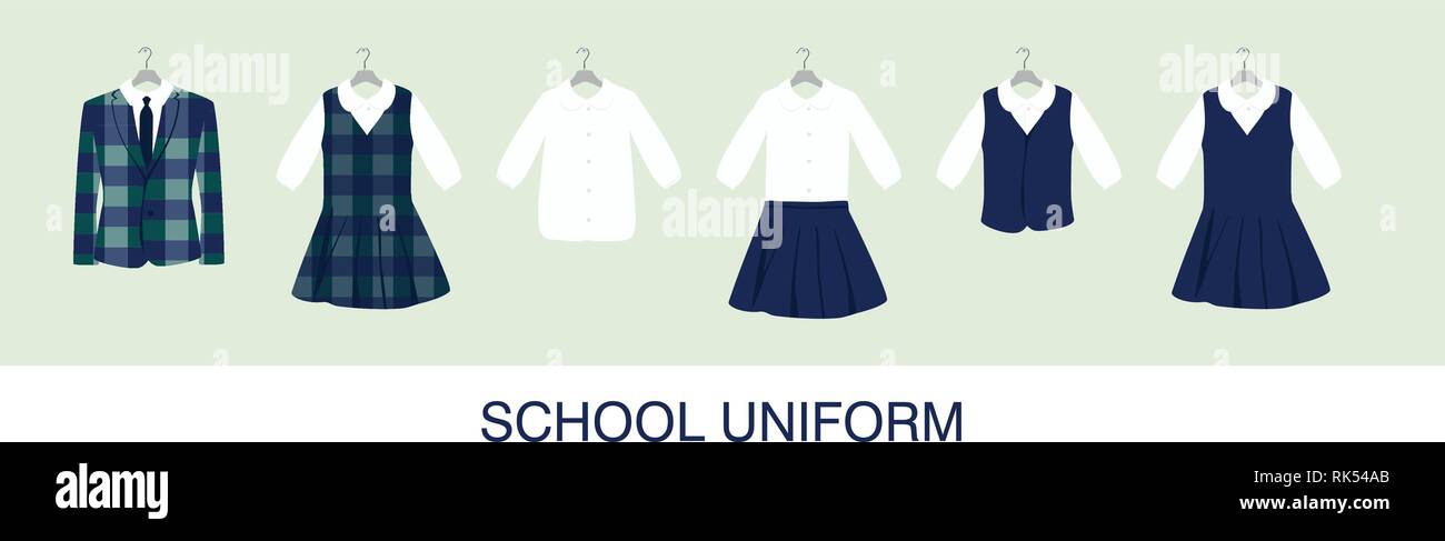 School uniform uniforms shirt tie Stock Vector Images - Alamy