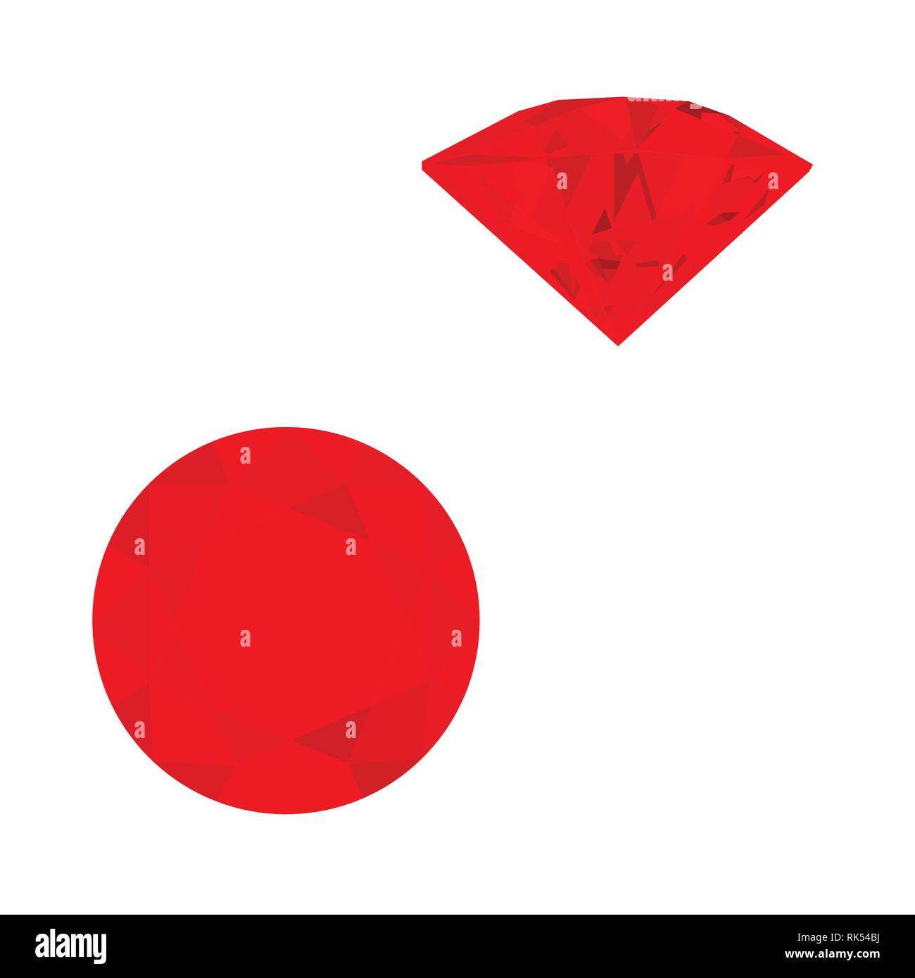 Set of red gemstones. Vector illustration of rubies Stock Vector Image ...