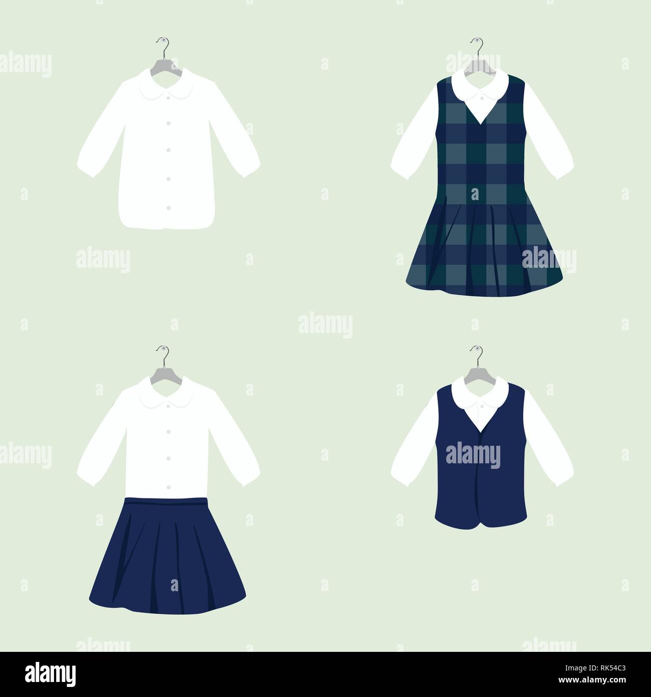 Blue school uniforms Stock Vector Images - Alamy