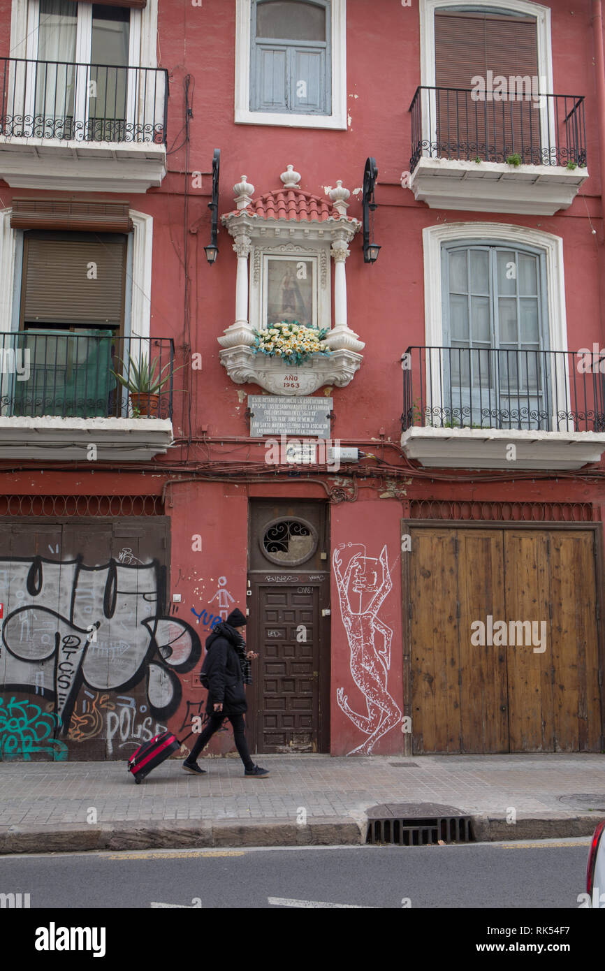 Streets in the old City center of Valencia Stock Photo - Alamy