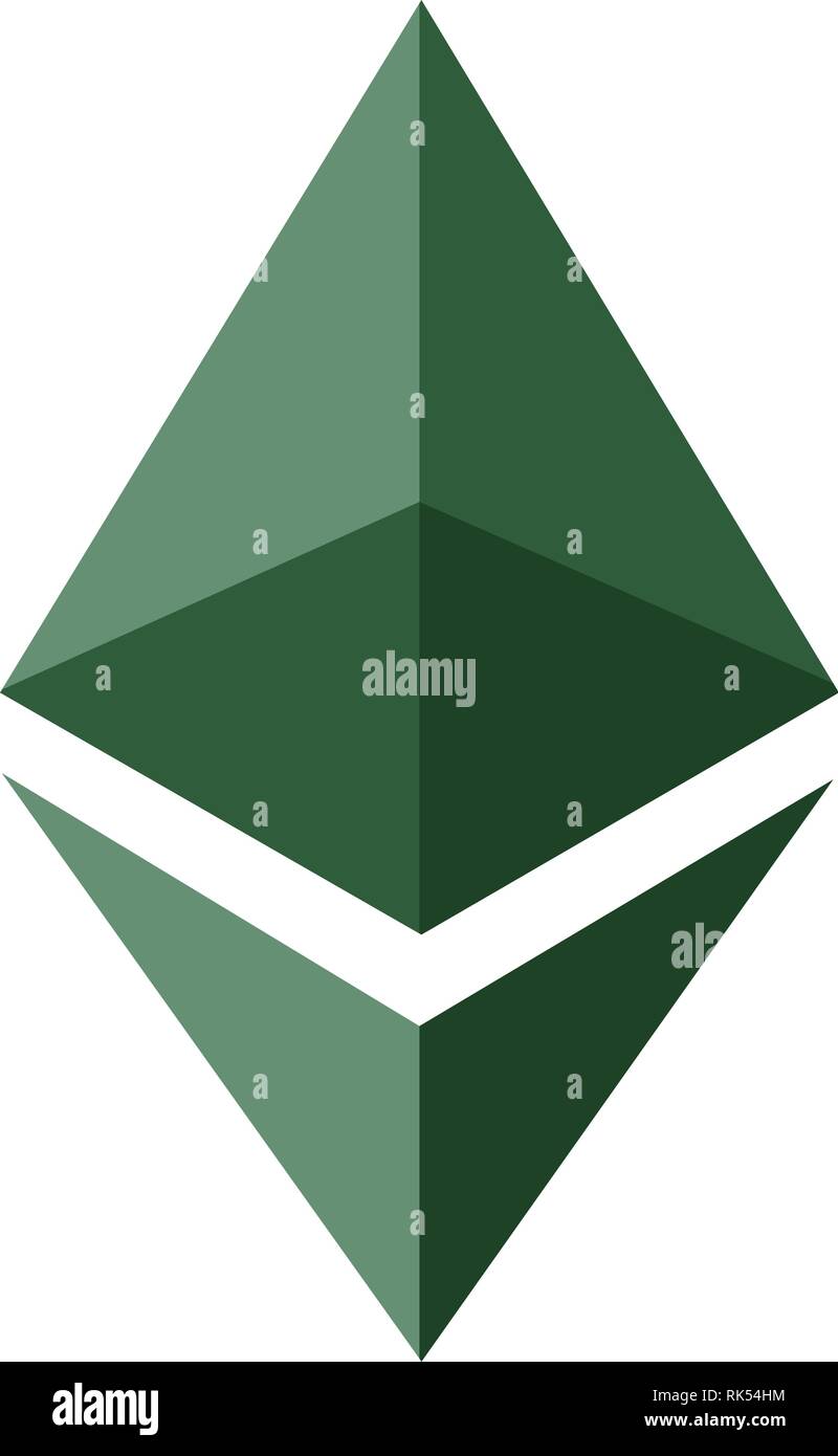 Vector illustration Ethereum Classic crypto currency blockchain flat ...