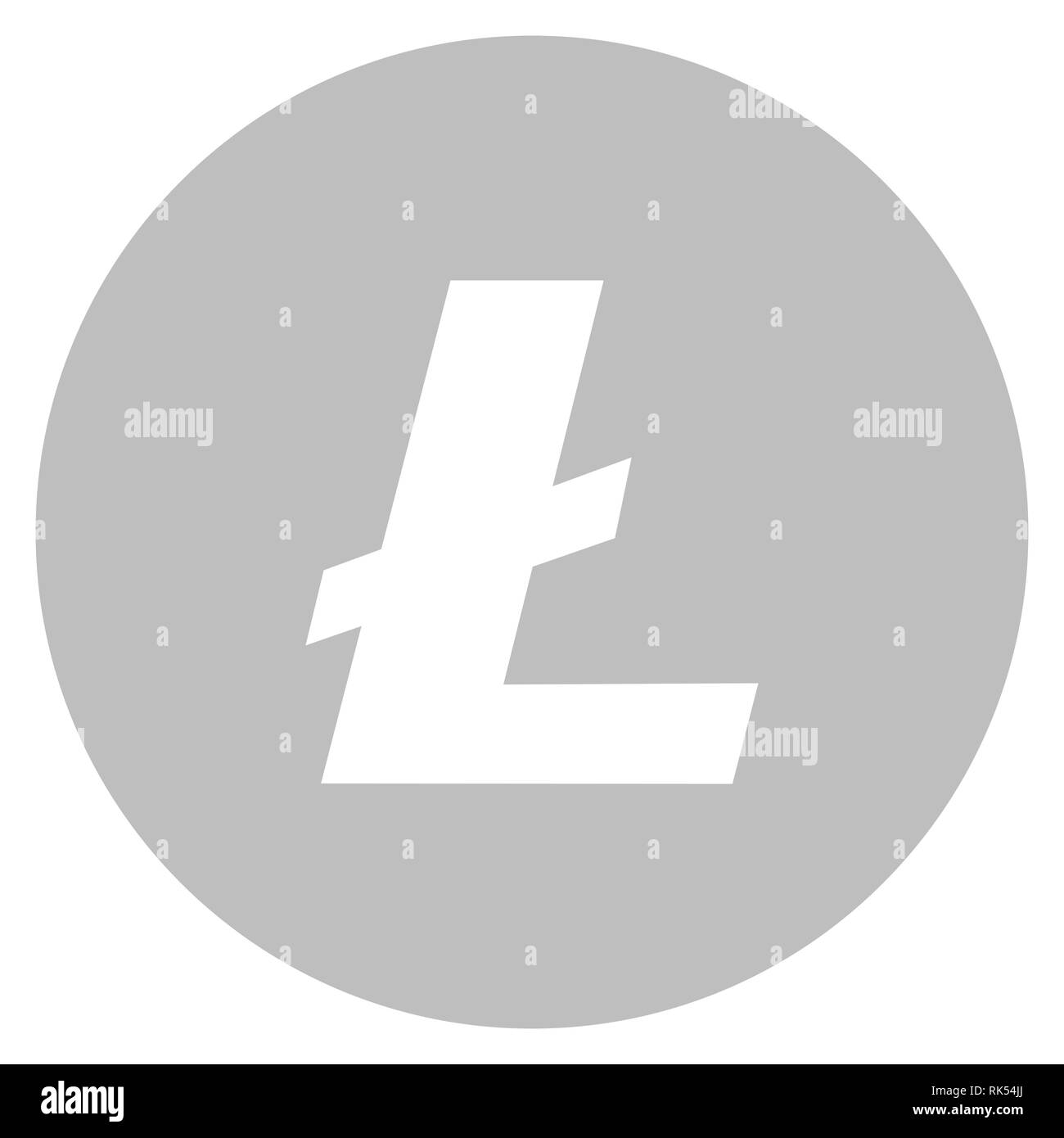 Vector illustration litecoin crypto currency blockchain flat logo ...