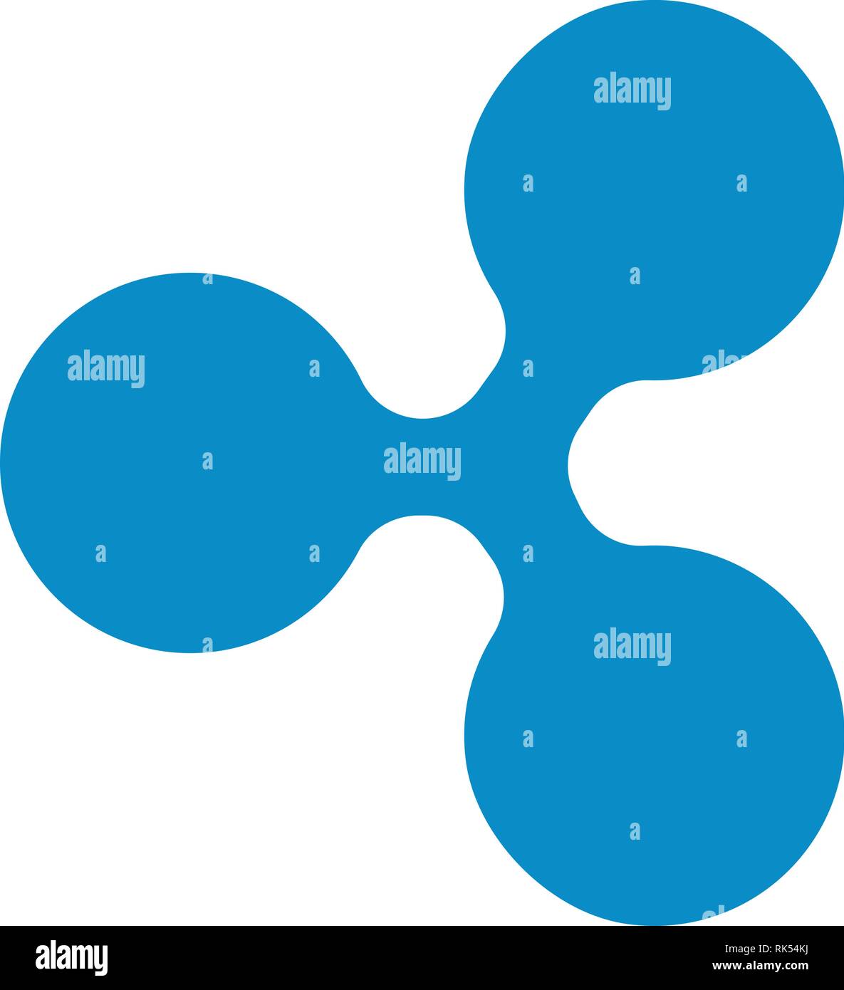 Vector illustration Ripple crypto currency blockchain flat logo ...