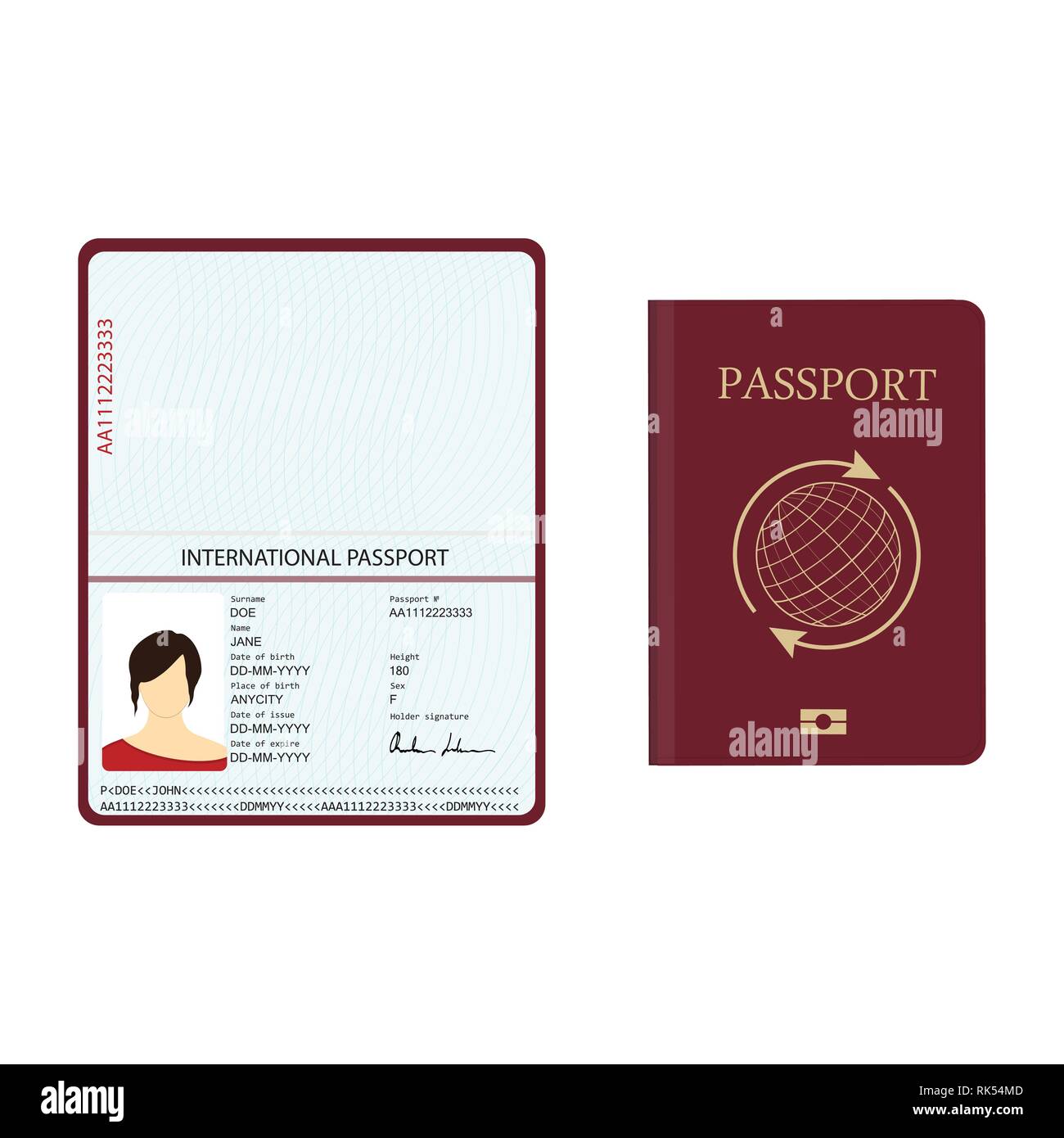 Passport Paper Template