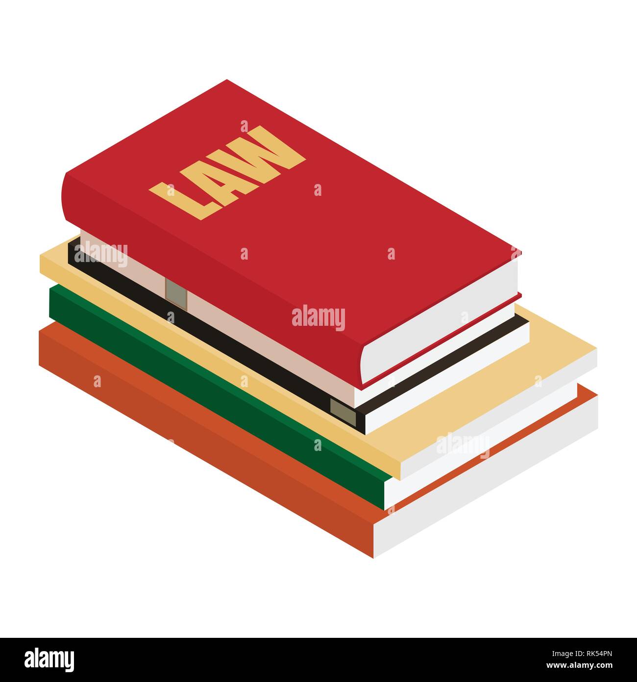 Vector isometric law book icon. Legal judge book. Judgment concept ...