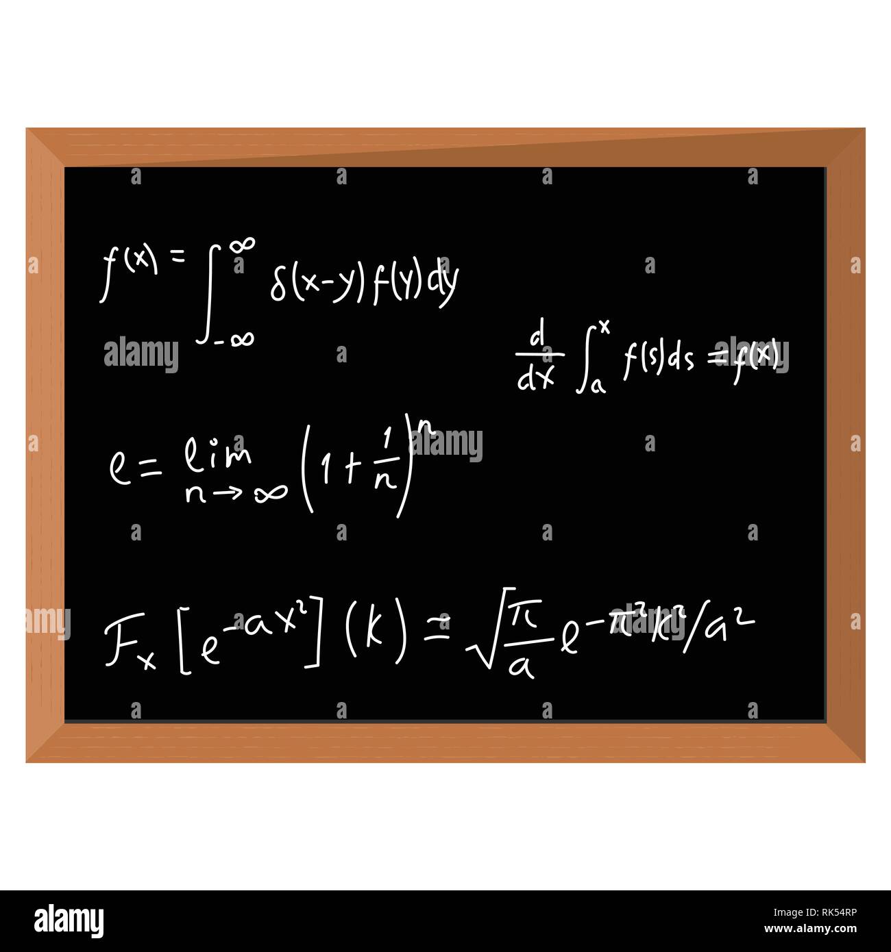 Writing formulas on board Cut Out Stock Images & Pictures - Alamy