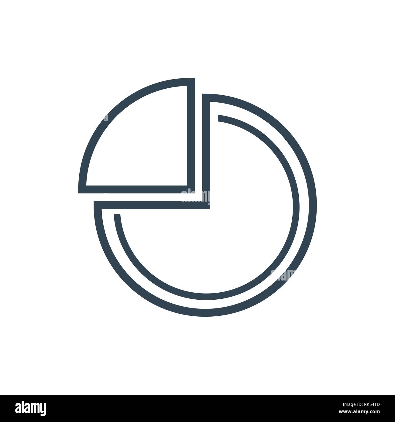 Vector illustration line, outline drawing graph web icon isolated on ...
