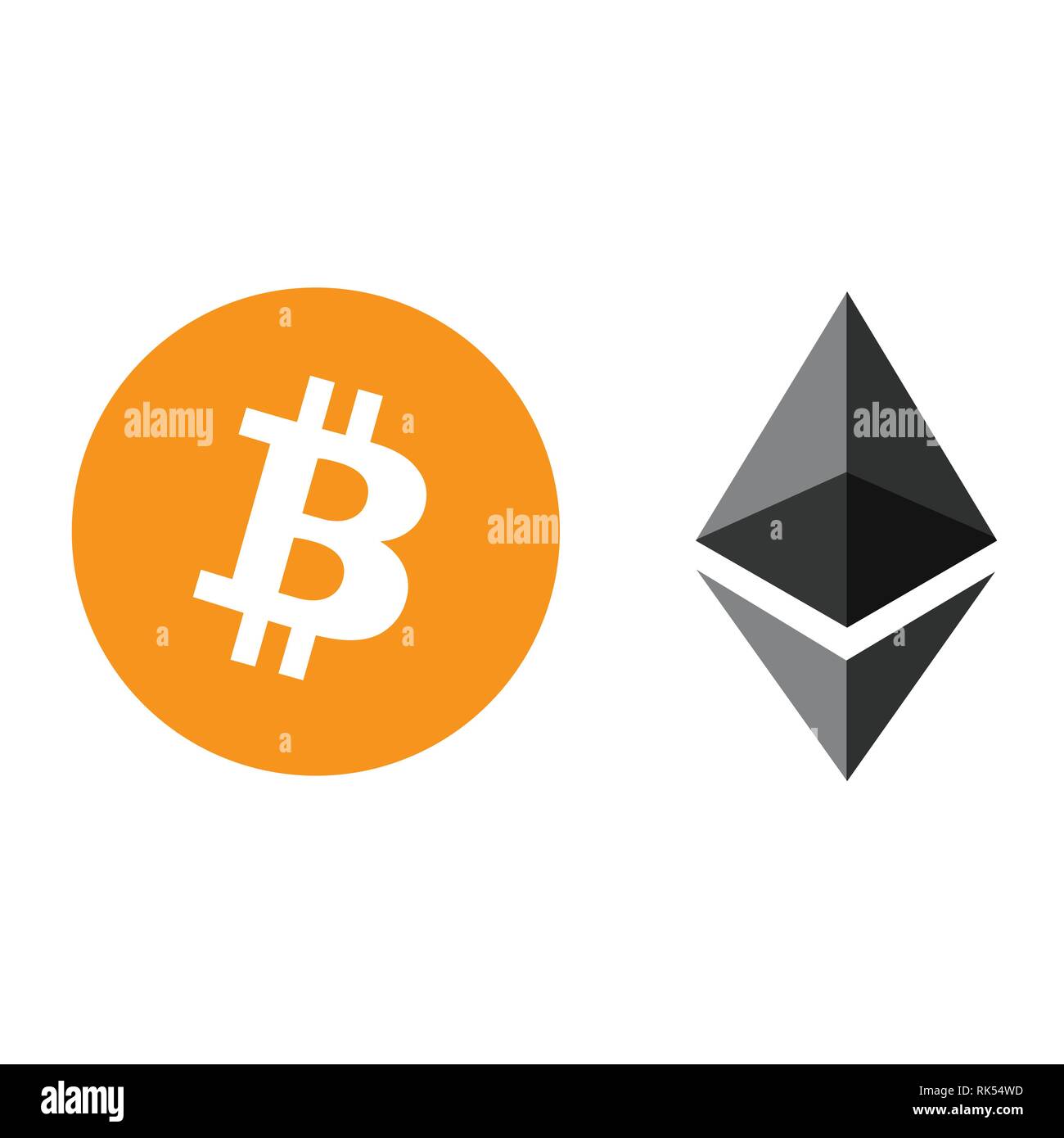 Bitcoin vs ethereum Stock Vector Images - Alamy