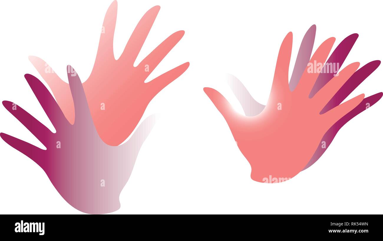 Deaf hand gesture language symbol. Two vector arms icon design Stock ...