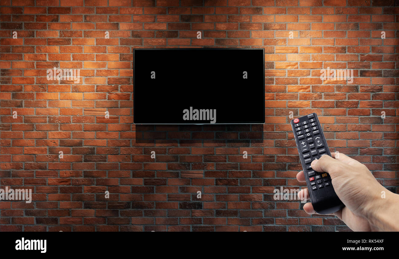 Empty room hd tv wall hi-res stock photography and images - Alamy