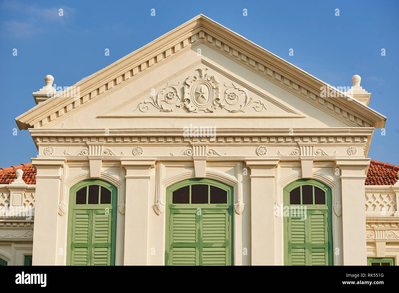 a old shophouse building on the street in George Town, Penang, Malaysia ...
