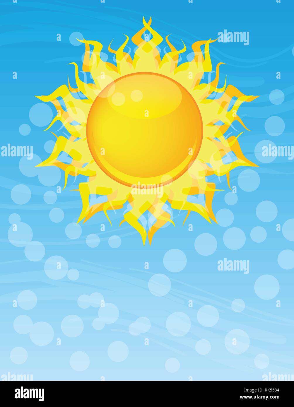 background with sky and big sun. vector Stock Vector Image & Art - Alamy