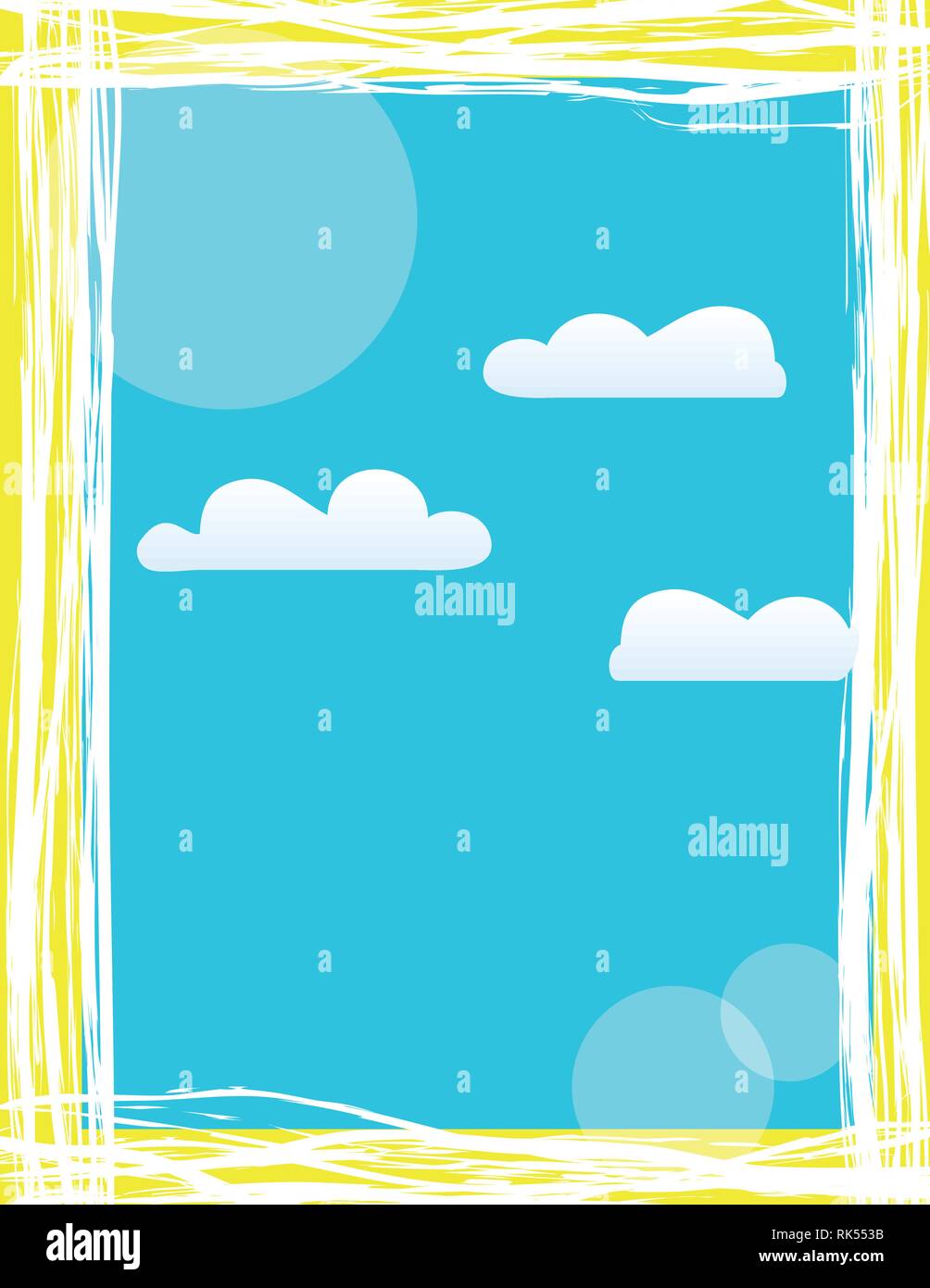 background with sky and white clouds. vector Stock Vector Image & Art ...