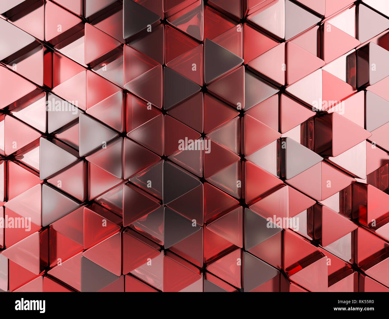 Abstract background formed from red triangles. 3D illustration Stock ...