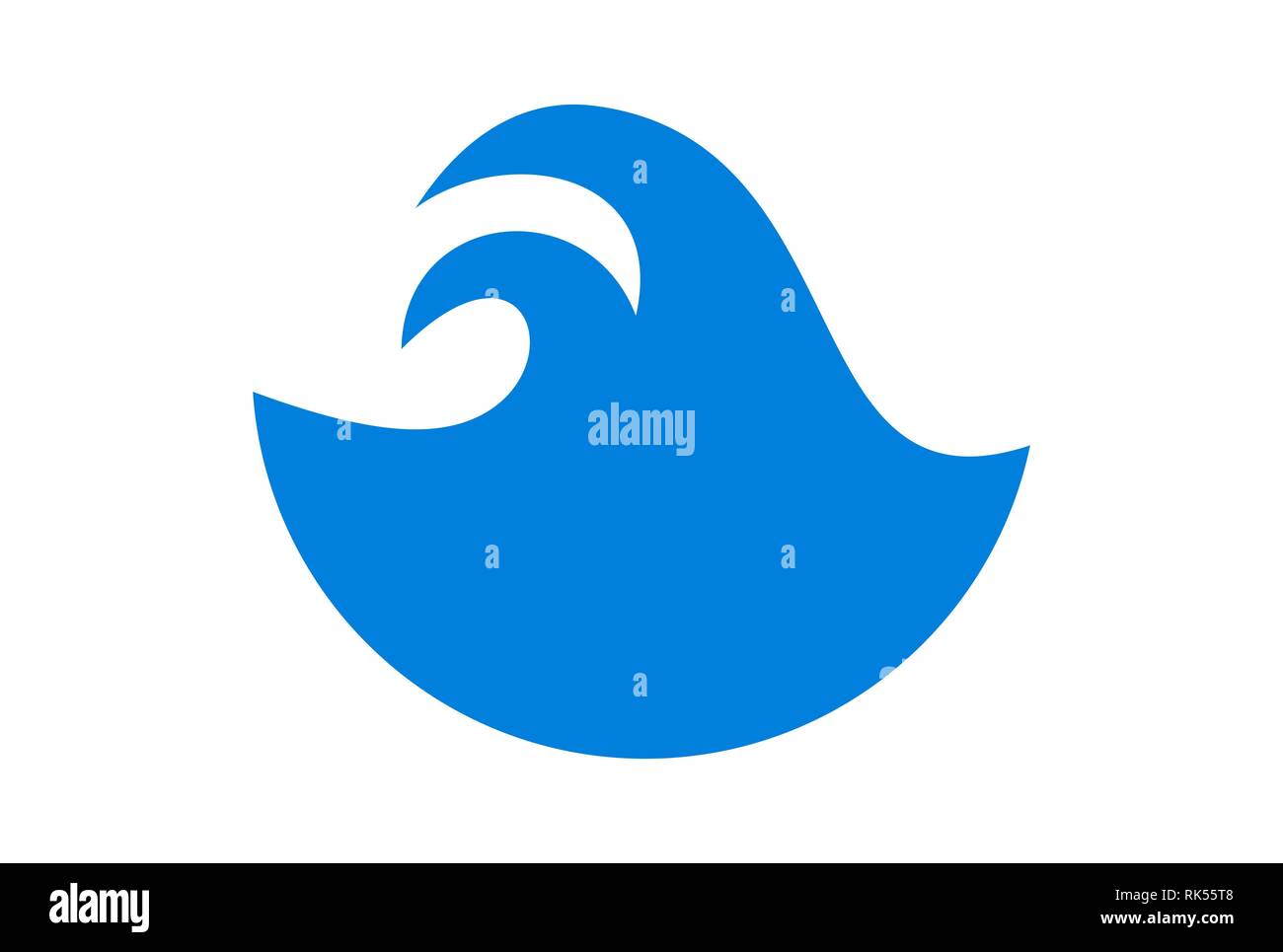 abstract blue waves logo icon brand blue color Stock Photo - Alamy