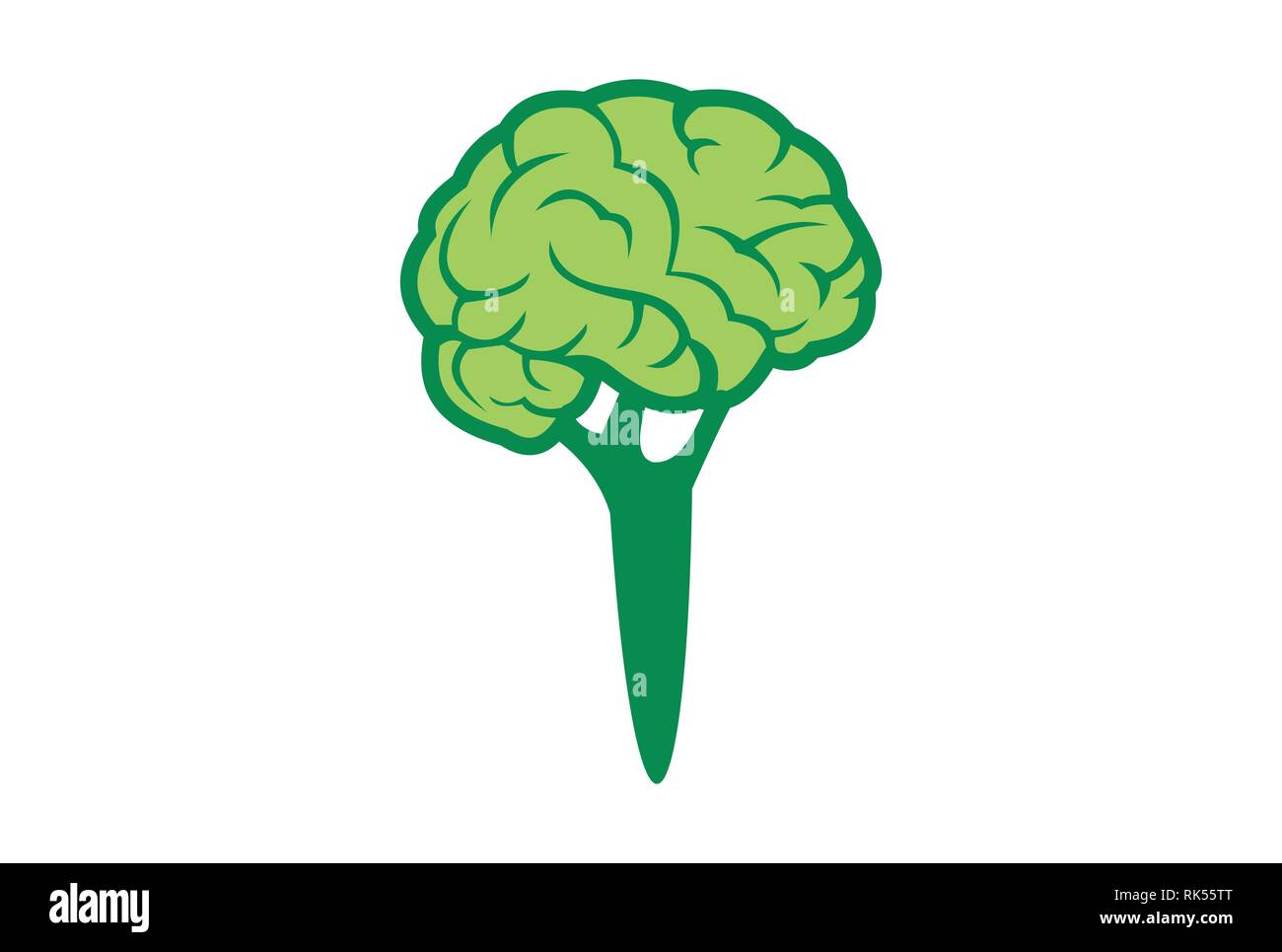 Brain heart vector illustration Cut Out Stock Images & Pictures - Alamy