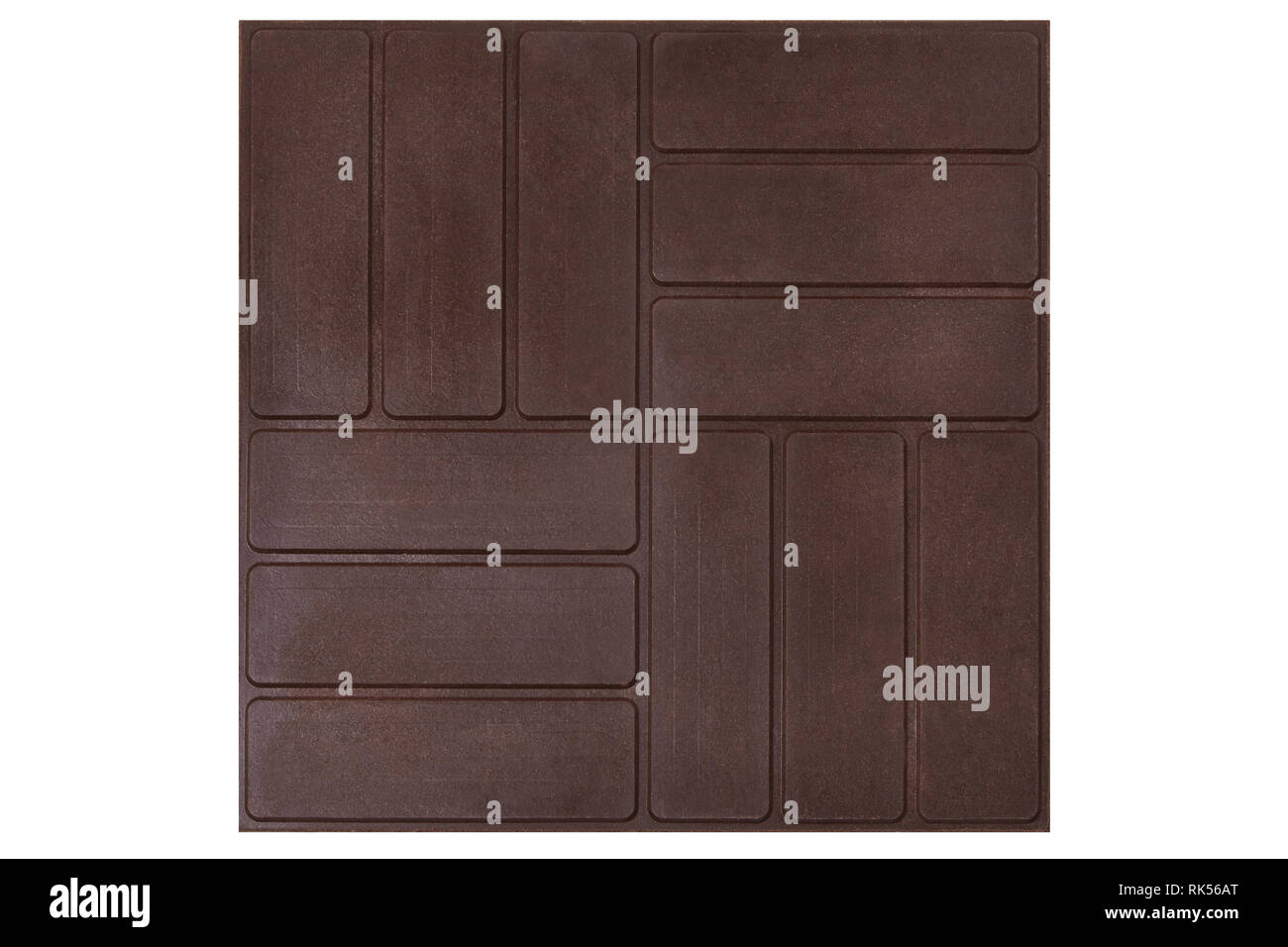 squared paving tile isolated, top view. Sidewalk pavement pattern ...