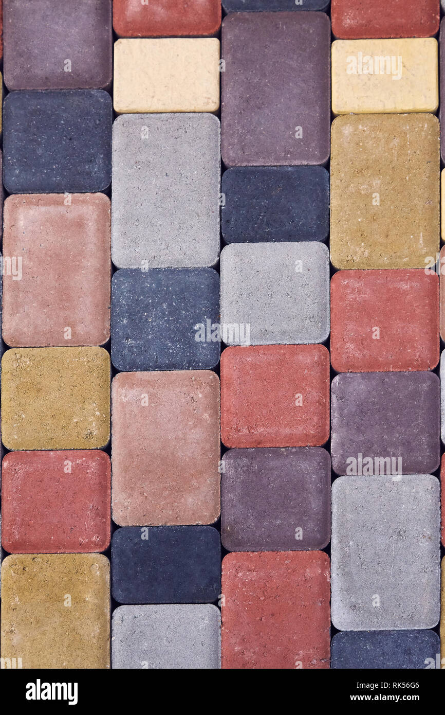 Colored concrete paving slab Stock Photo - Alamy