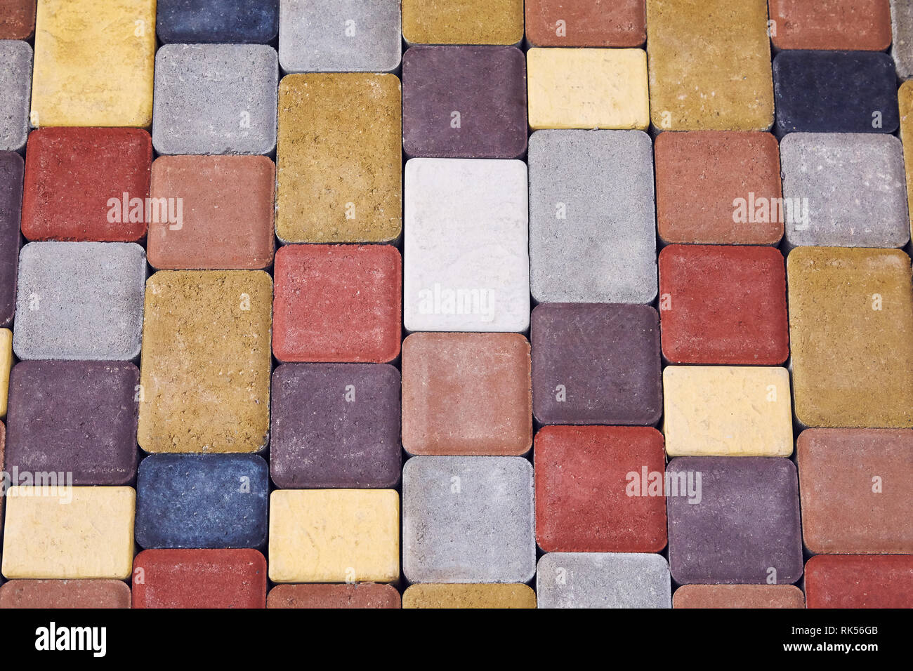 Colored concrete paving slab Stock Photo - Alamy