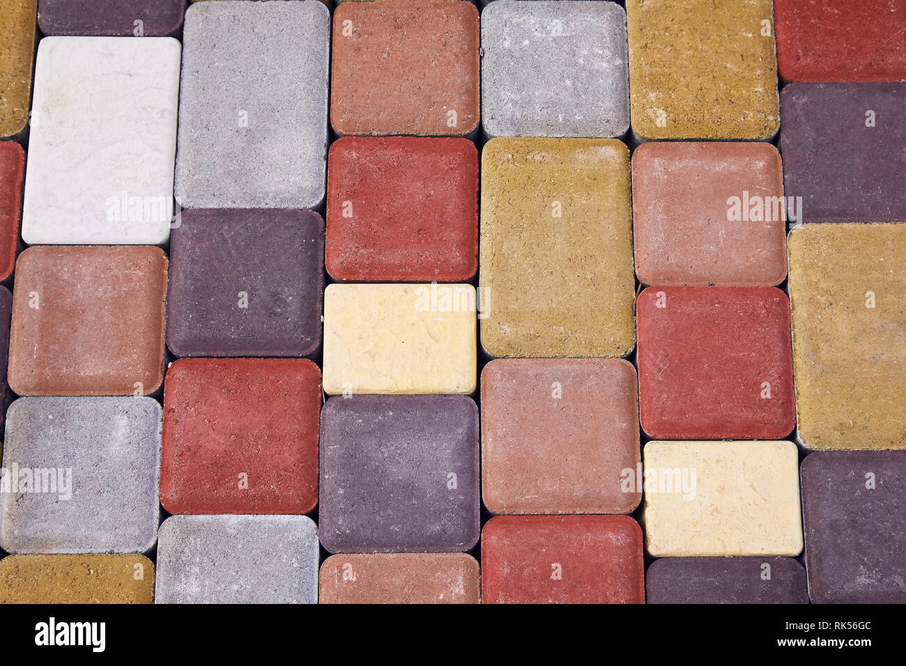 Colored concrete paving slab Stock Photo - Alamy