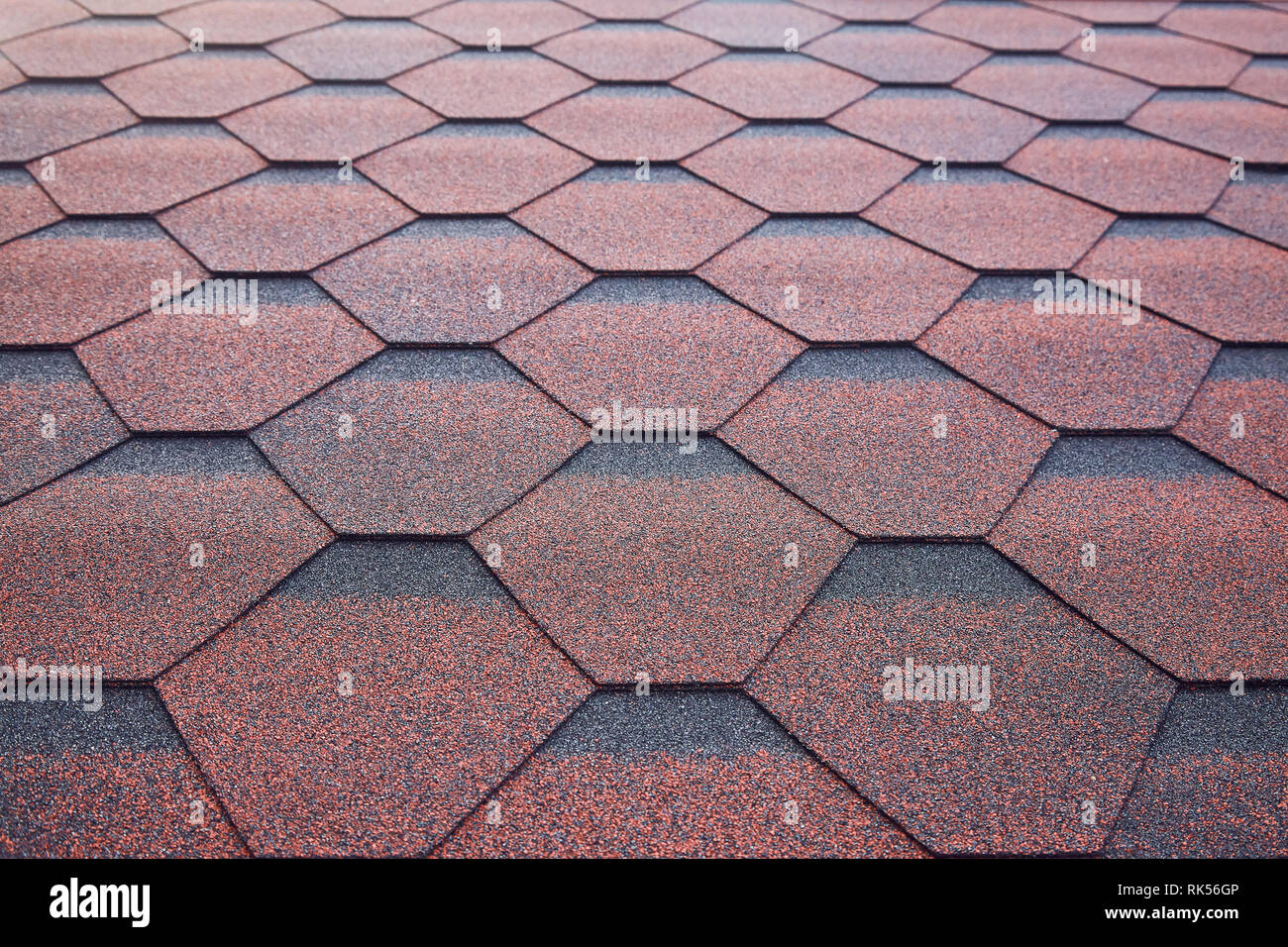 Soft roof, roof tiles. Flexible shingles. Roof tiling texture. Flexible ...