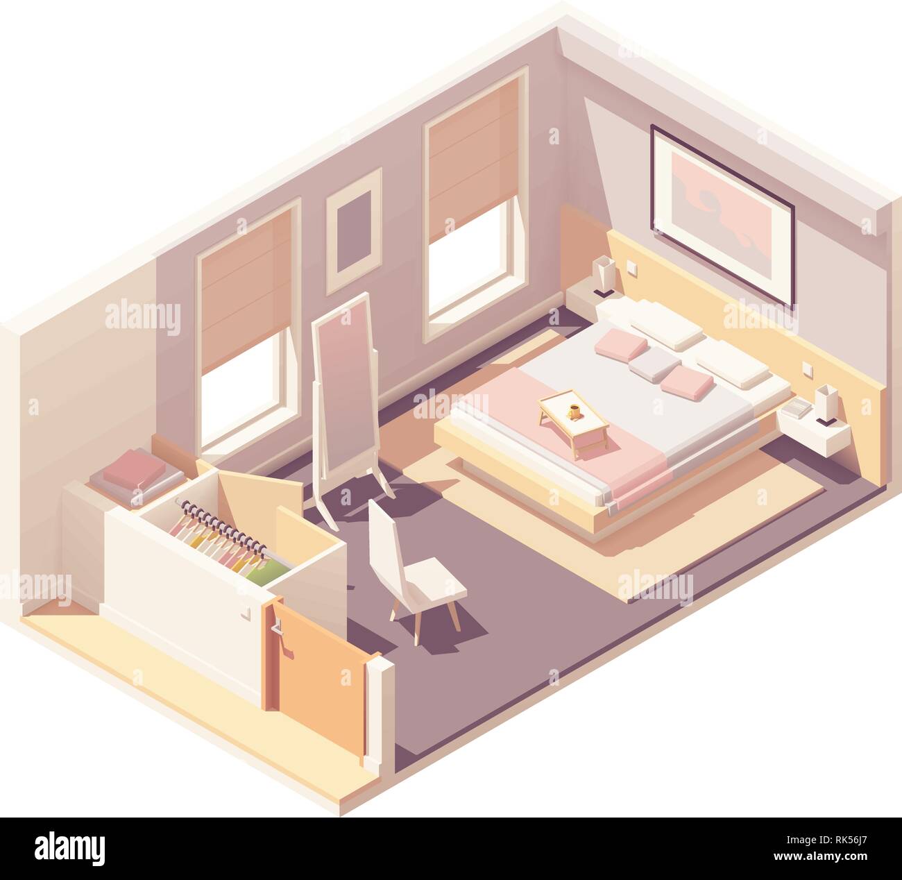 Interior wooden wardrobe door Stock Vector Images - Alamy