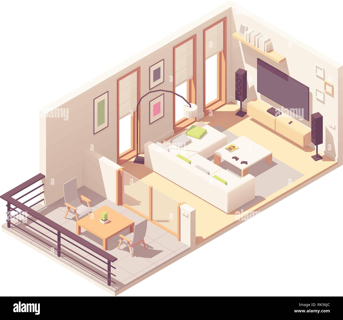 Lounge living room interior Stock Vector Images - Alamy