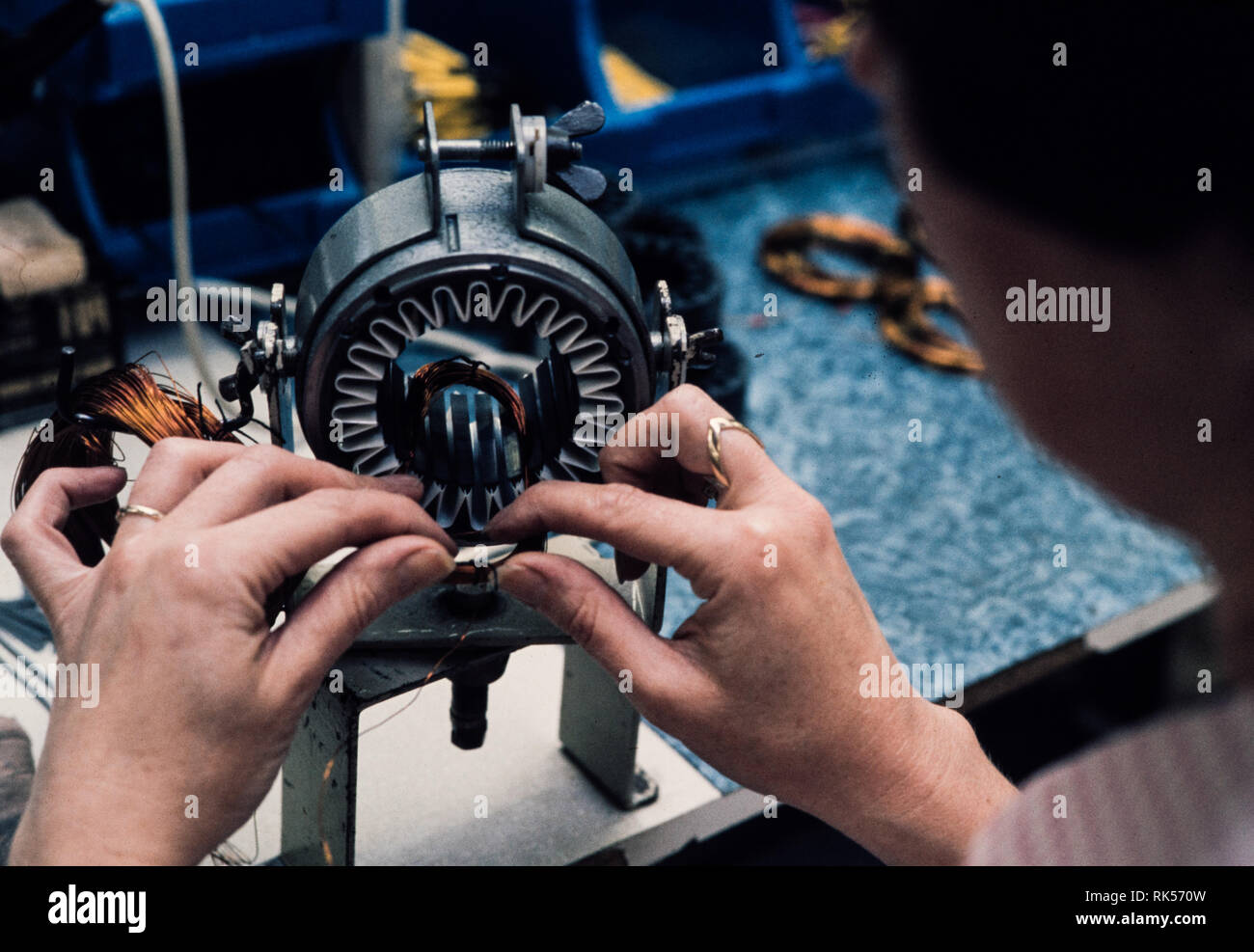 Hand Assembly of an Electric Motor Stock Photo - Alamy