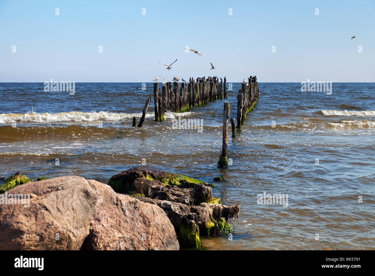 Breakwater mole ocean seawall hi-res stock photography and images - Alamy