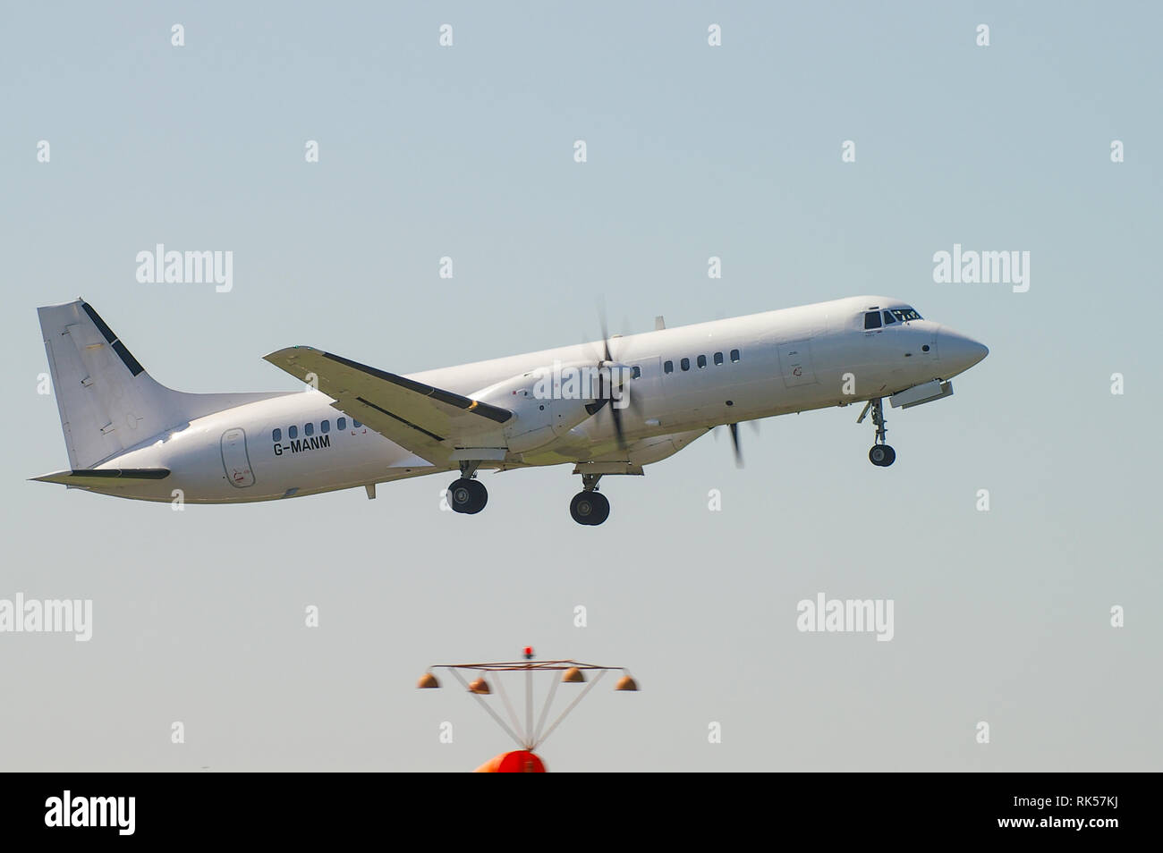 The british aerospace atp advanced turbo prop plane hi-res stock ...