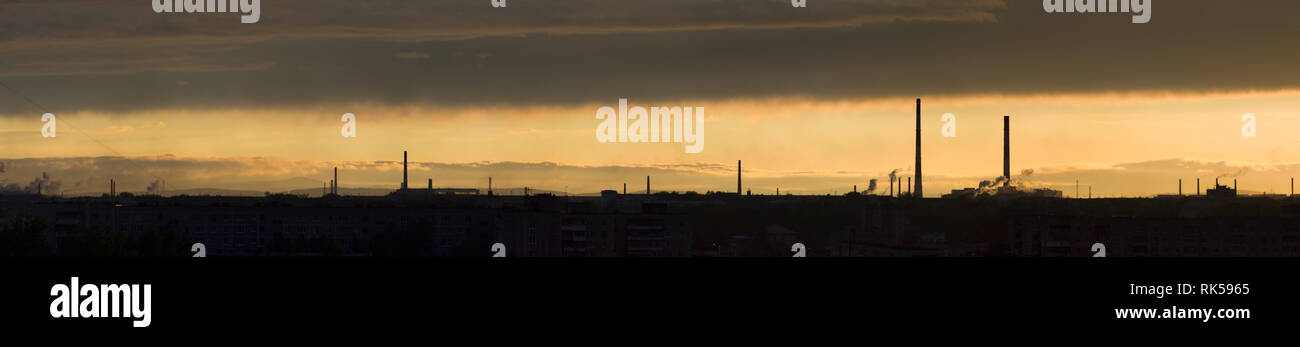 Metal structures and pipes of the plant, industrial landscape, single ...