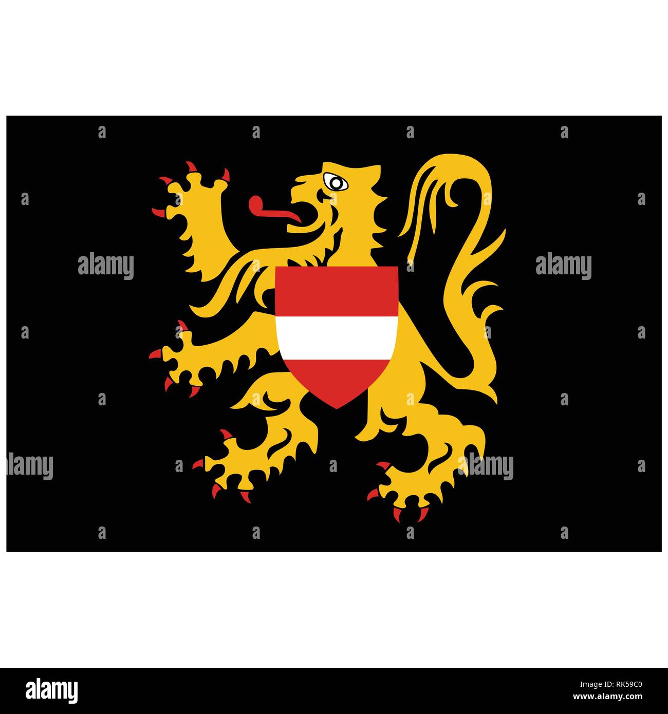 Flag of flemish brabant Stock Vector Images - Alamy
