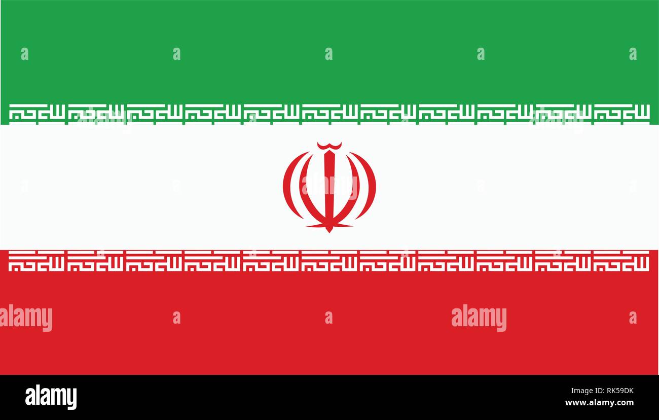 Vector illustration Iran flag icon isolated on white background ...