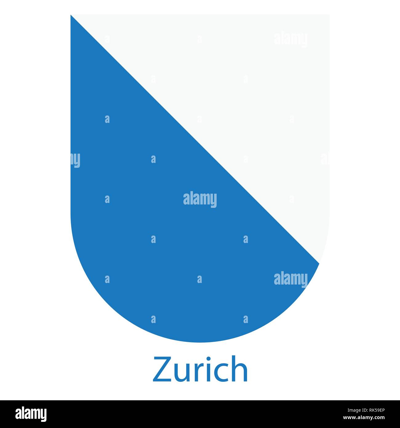 Vector illustration flag Zurich city, canton of Switzerland Stock ...