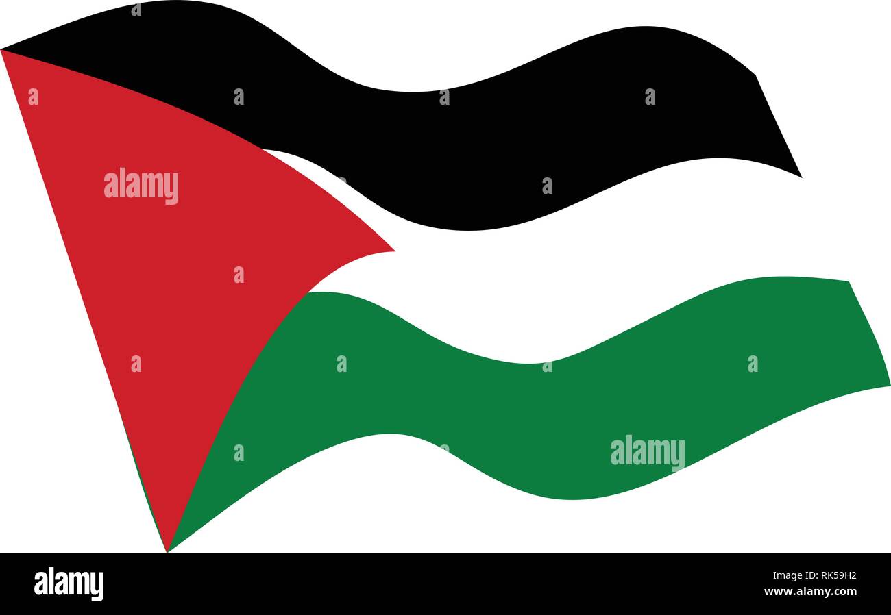 Flag of State of Palestine. Waving flag Stock Vector Image & Art - Alamy