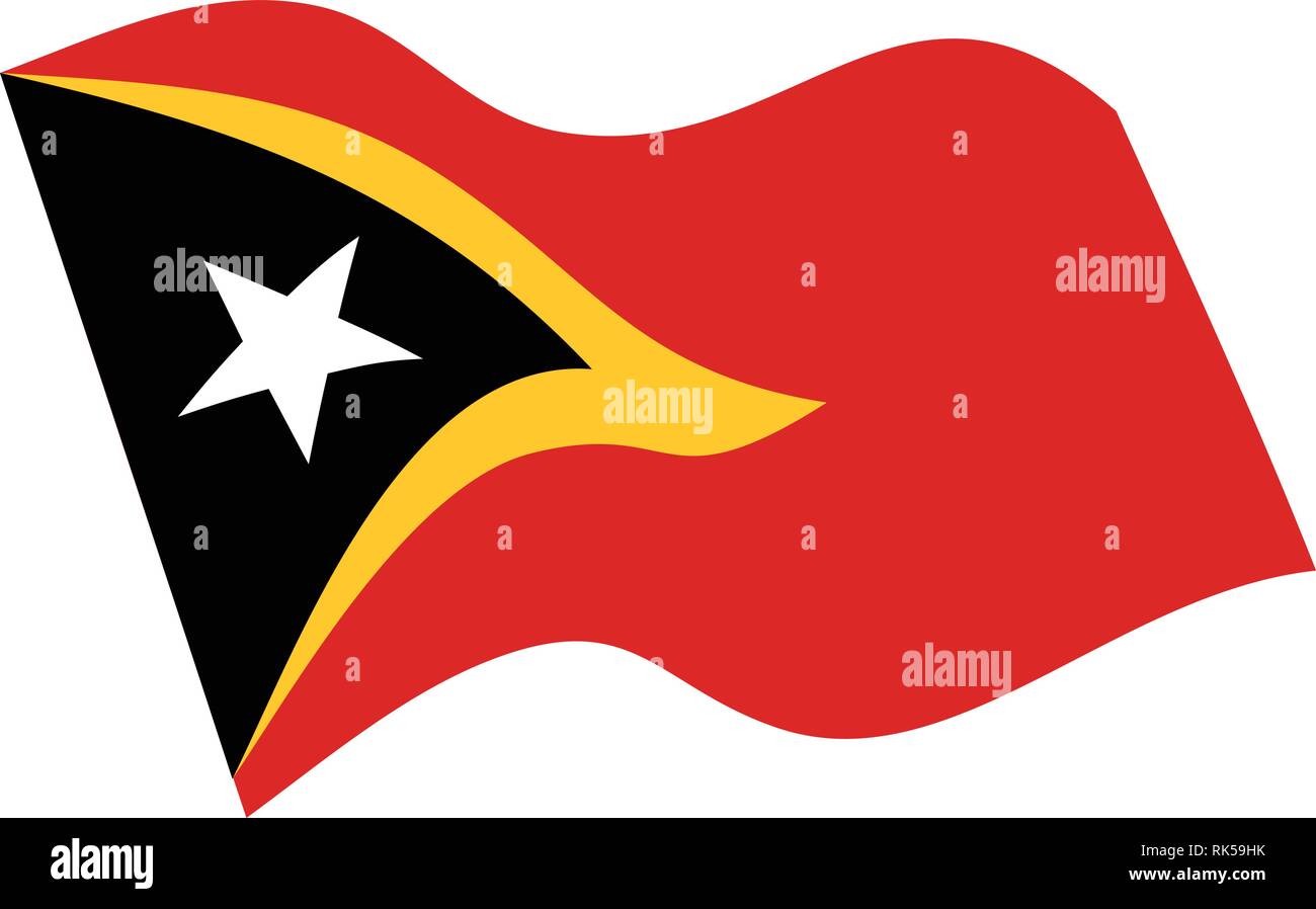 Flag Of The Democratic Republic Of Timor Leste High Resolution Stock ...