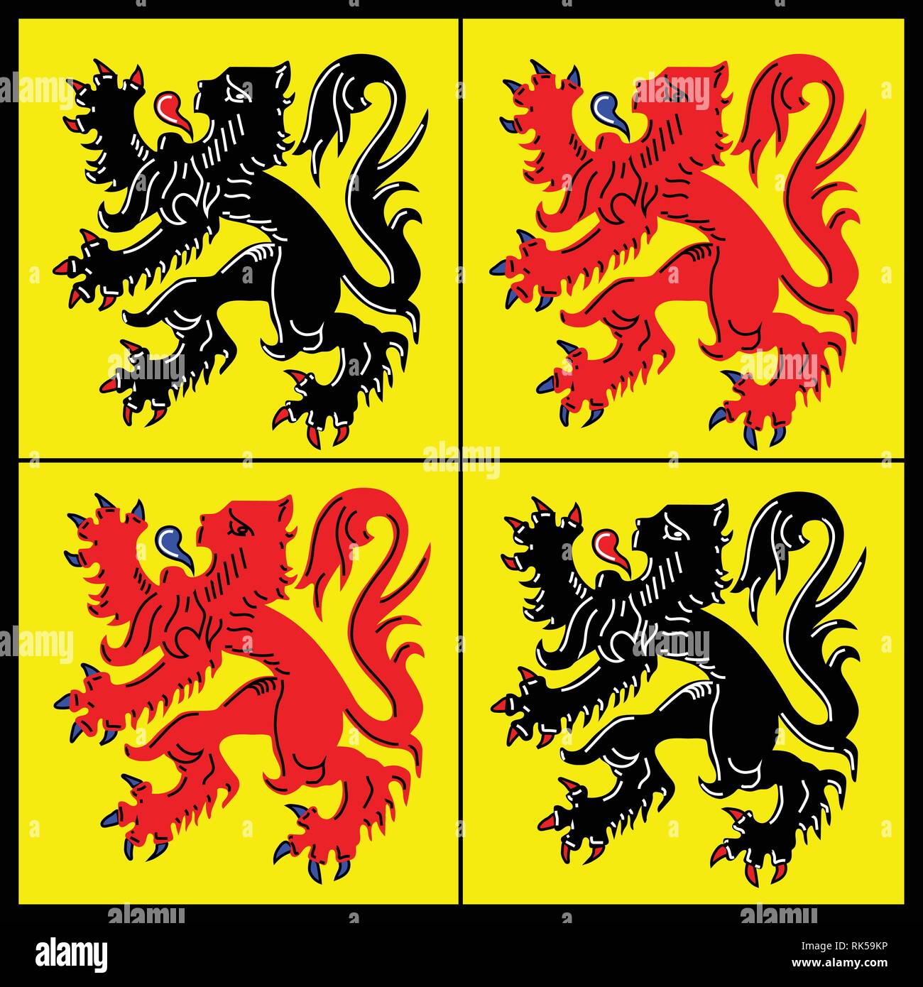 Walloon flag vector vectors hi-res stock photography and images - Alamy