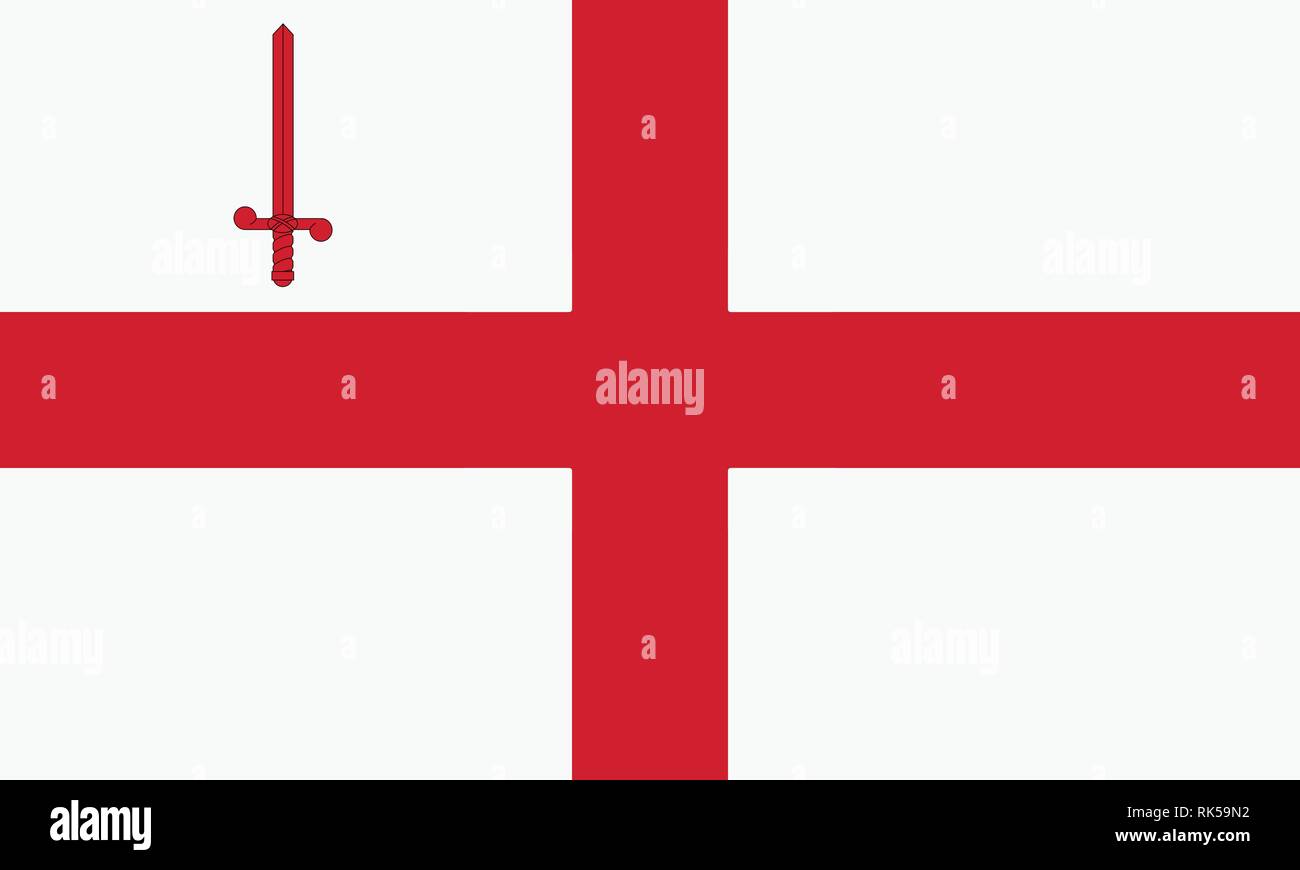 Vector flag London city, capital of United KIngdom of Great Britain ...