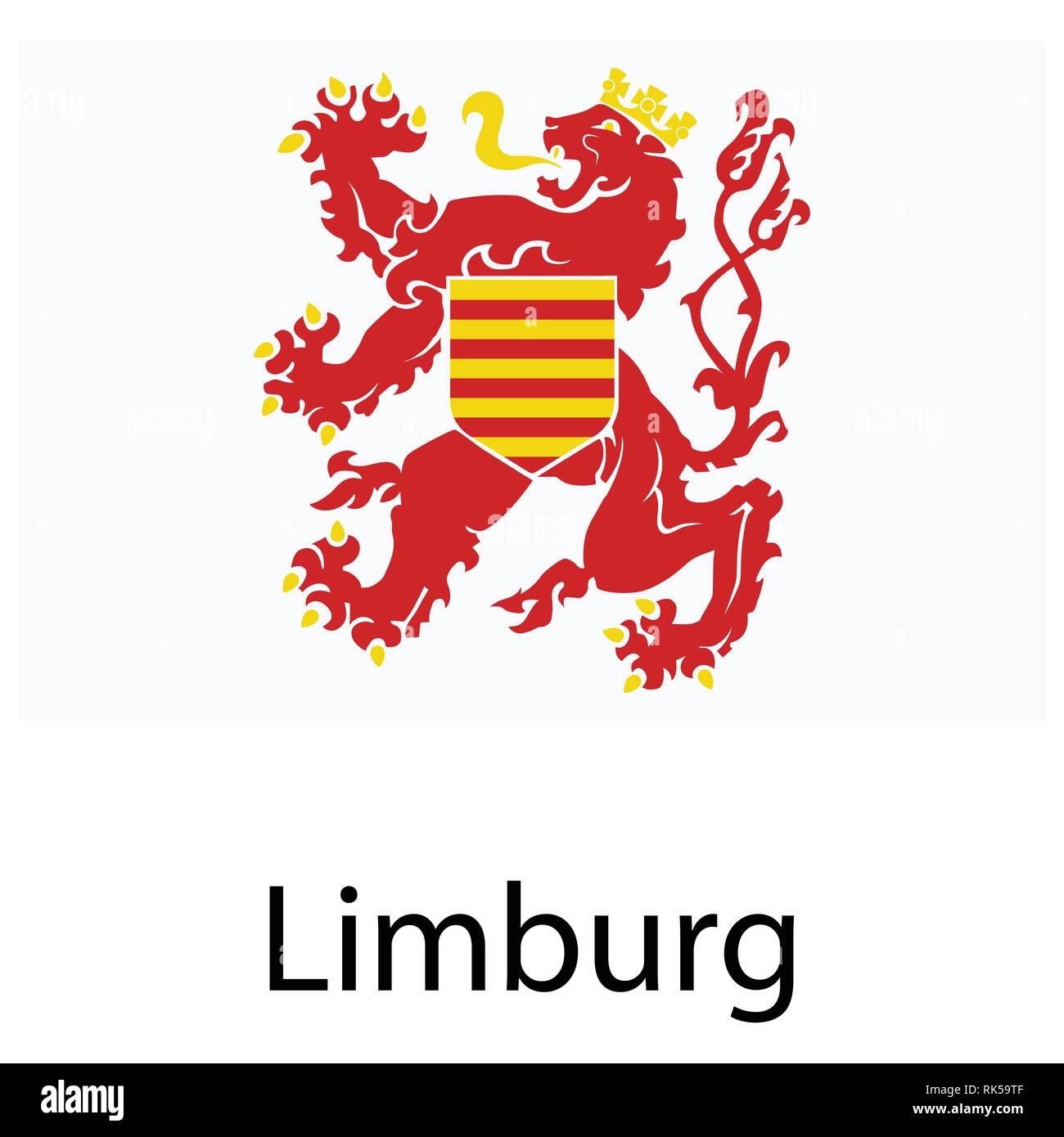 Vector national Flag of Limburg Province, Belgium Stock Vector Image ...