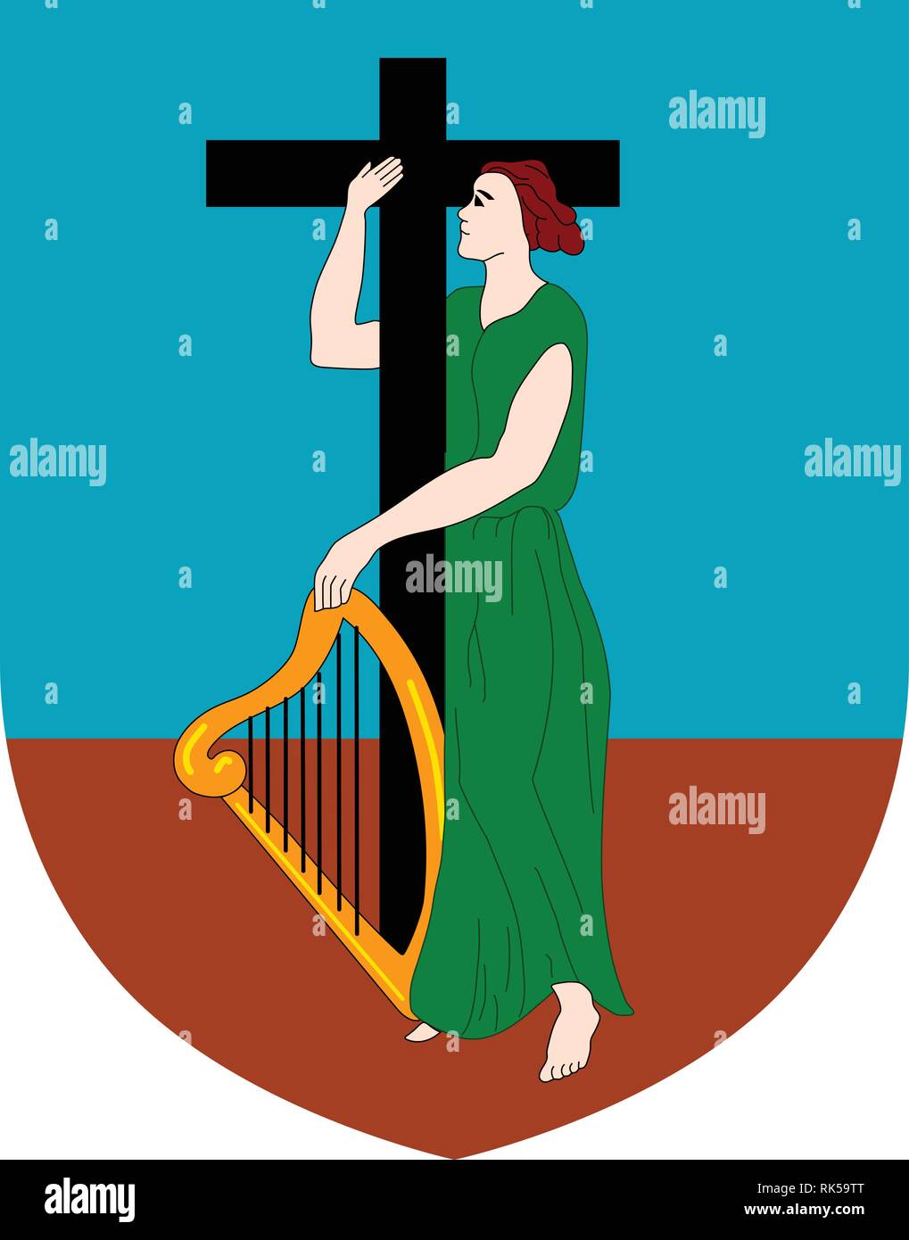 Vector coat of arms national flag of Montserrat Stock Vector Image ...