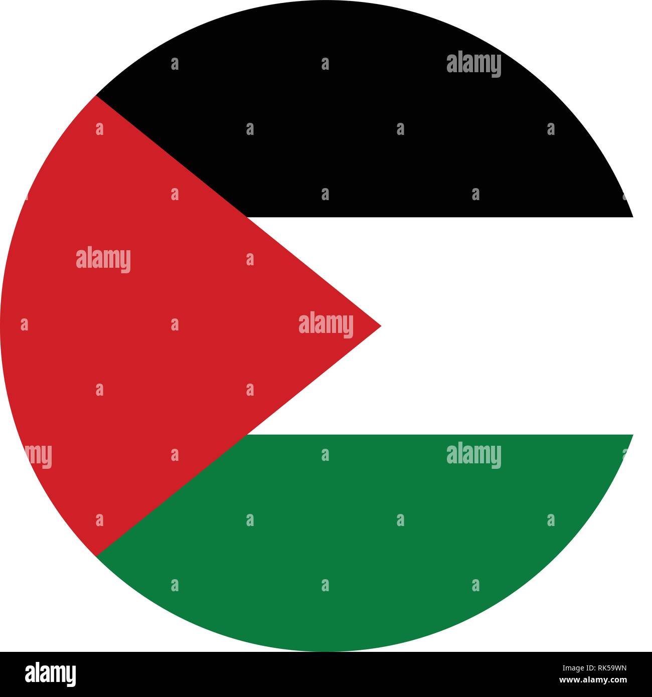 Vector icon round flag of Palestine. State of Palestine flag button ...
