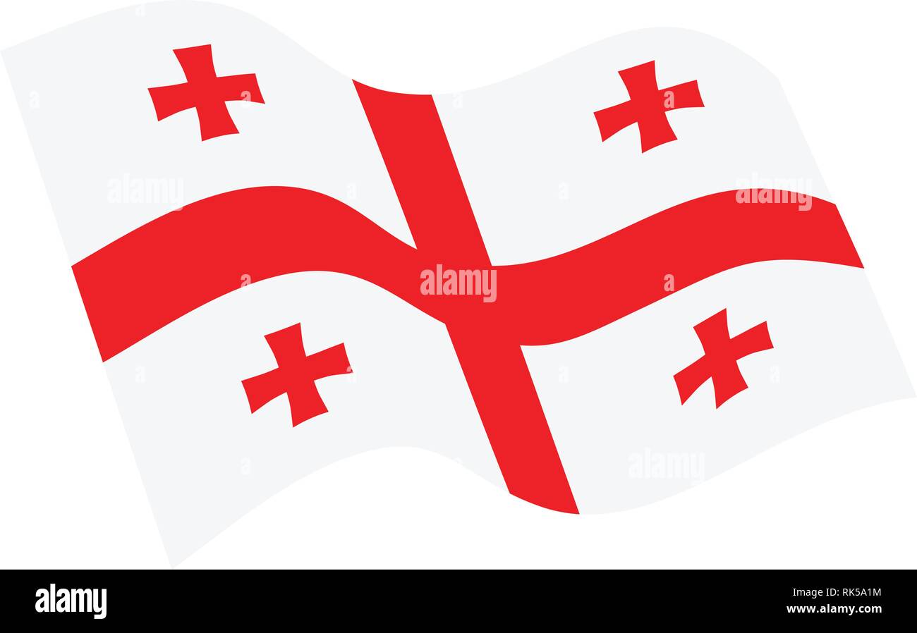 Flag of Georgia. Waving flag Stock Vector Image & Art - Alamy