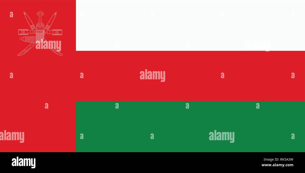 Vector illustration Oman flag icon isolated on white background ...